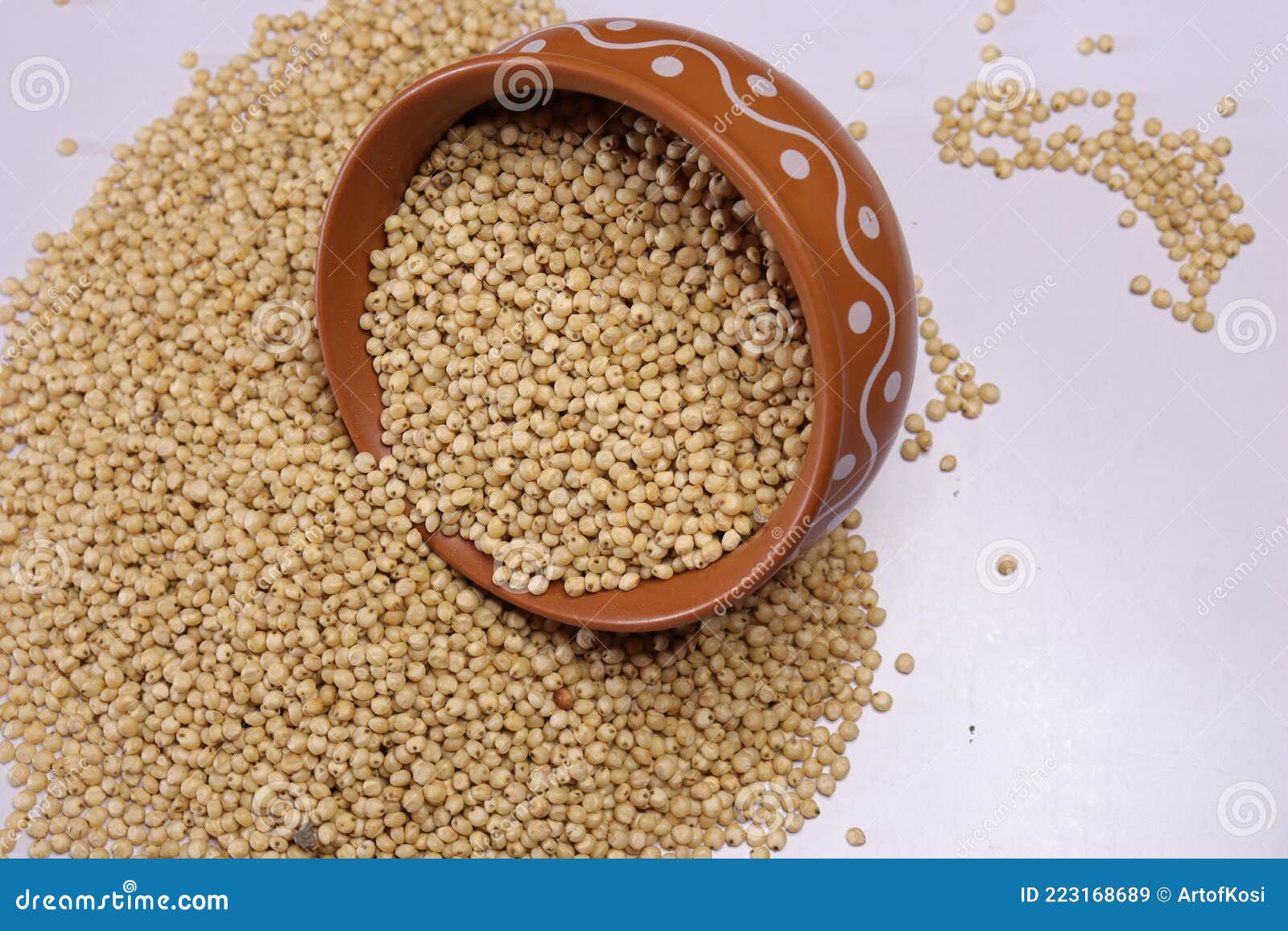 Organic Jawar Seeds Isolated On White Background Royalty-Free Stock ...