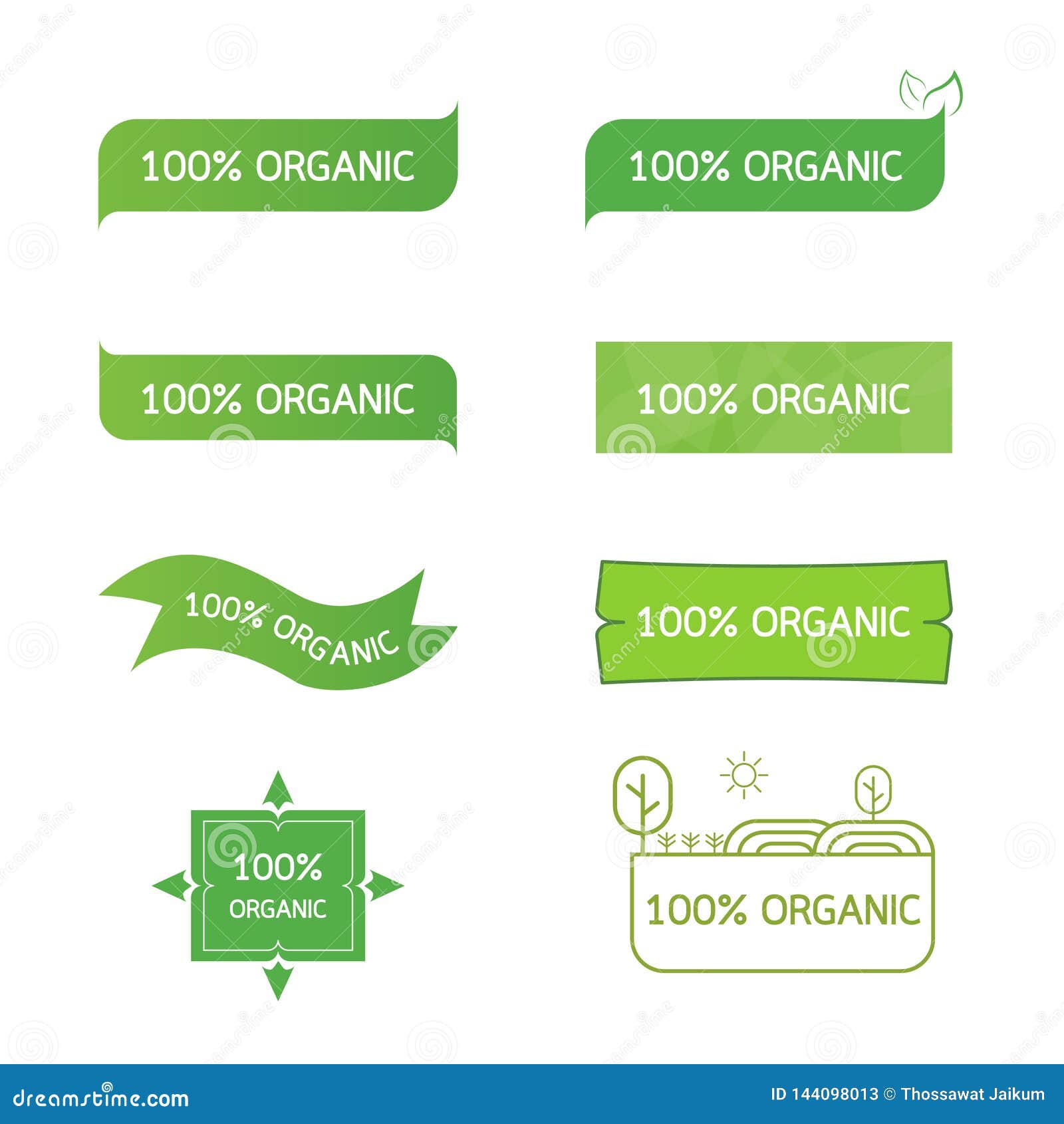 Organic Label, Organic Label Isolate on White Background Stock Vector ...