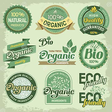 Organic labels stock vector. Illustration of product - 33003442