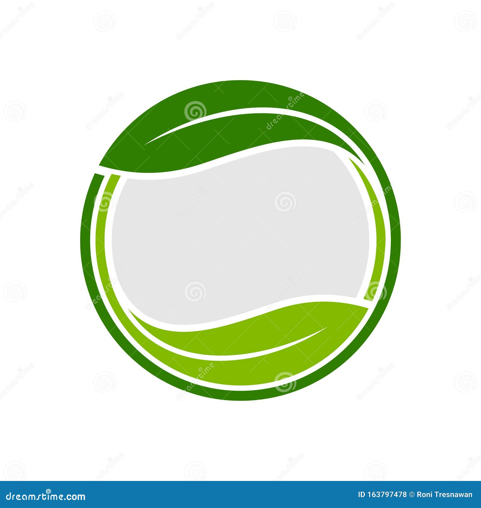 Organic Leaf Circle Emblem Symbol Graphic Logo Stock Vector ...