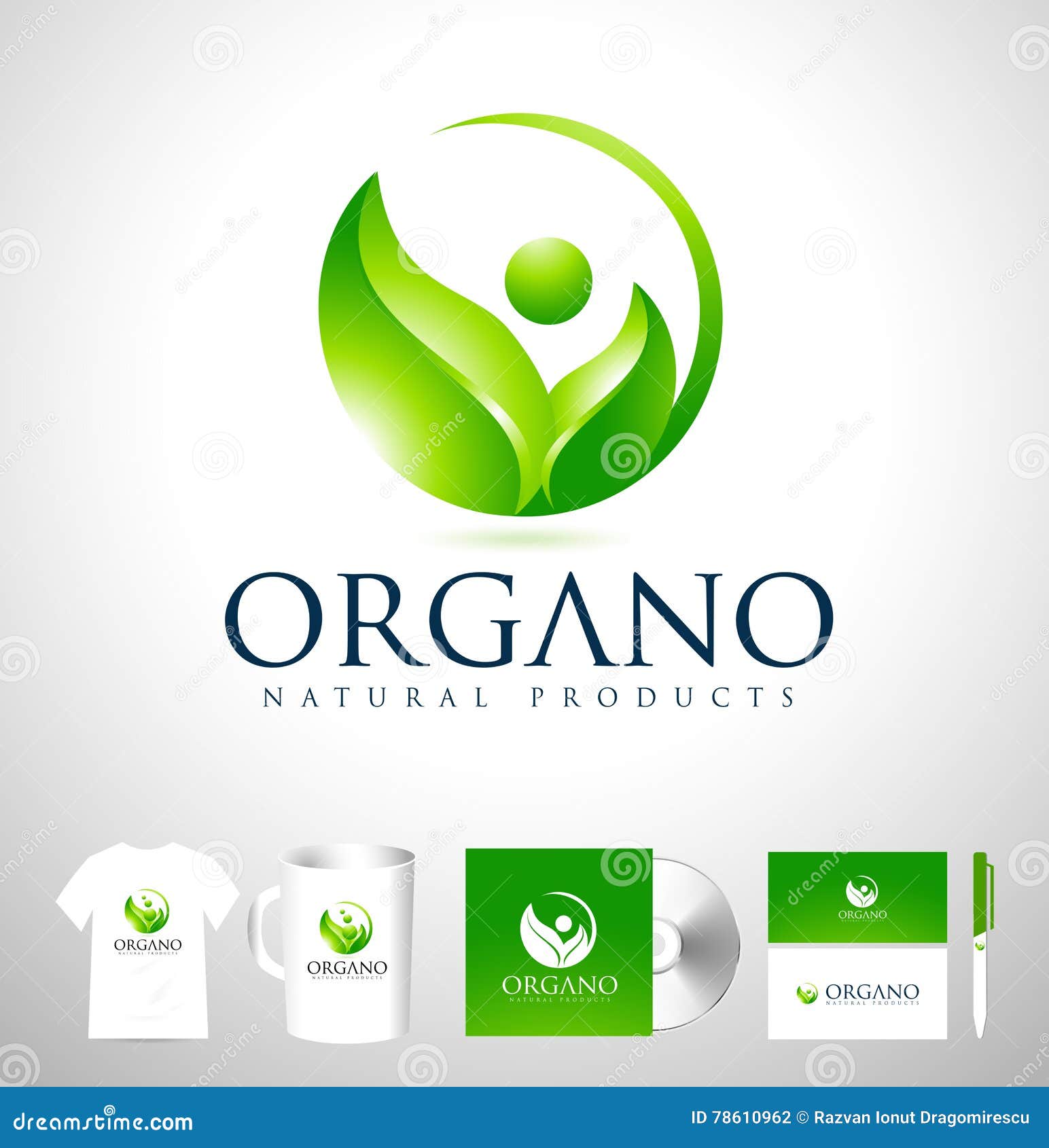 Organic Leaf Logo Design stock vector. Illustration of shape - 78610962