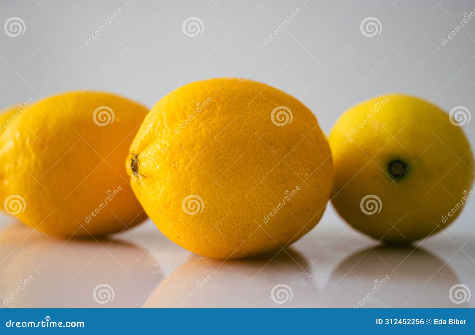 Fresh Organic Lemons: Vibrant Citrus on White Background Stock Photo ...