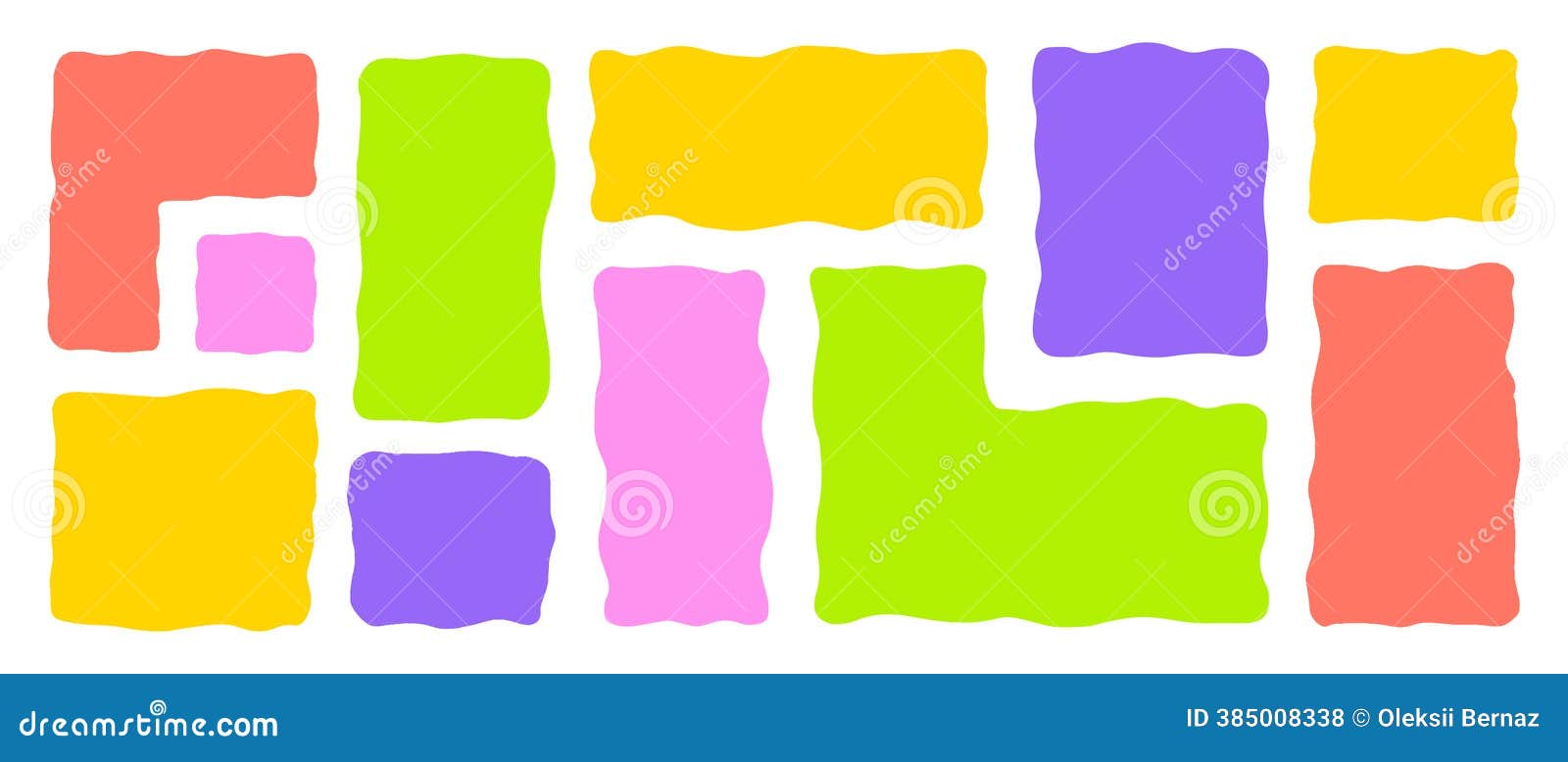 Organic Liquid Rectangle Frame Shapes Set. Hand Drawn Abstract Vector ...