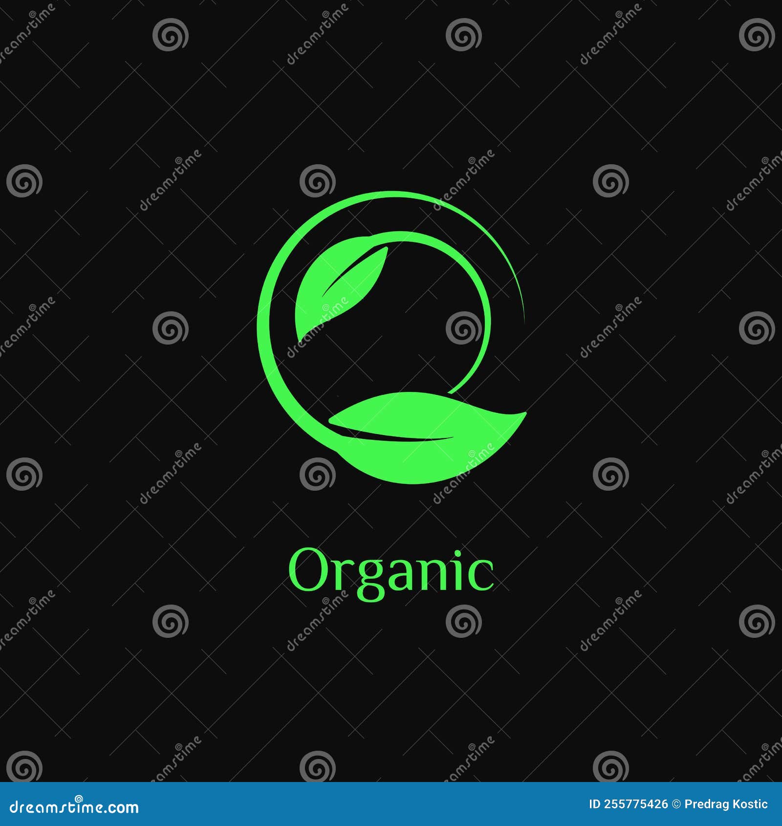 Organic logo design stock illustration. Illustration of font - 255775426