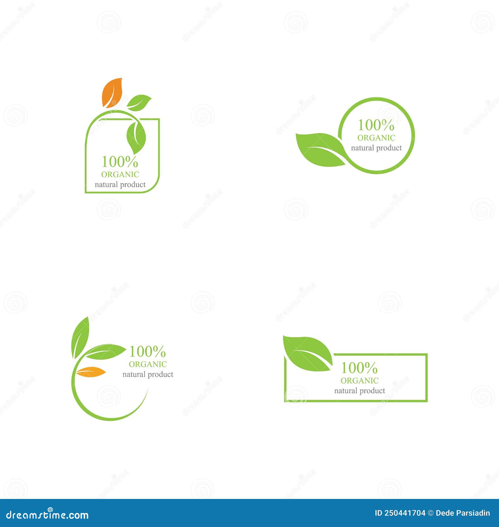 100 Organic Logo Illustration Design Template Stock Vector ...