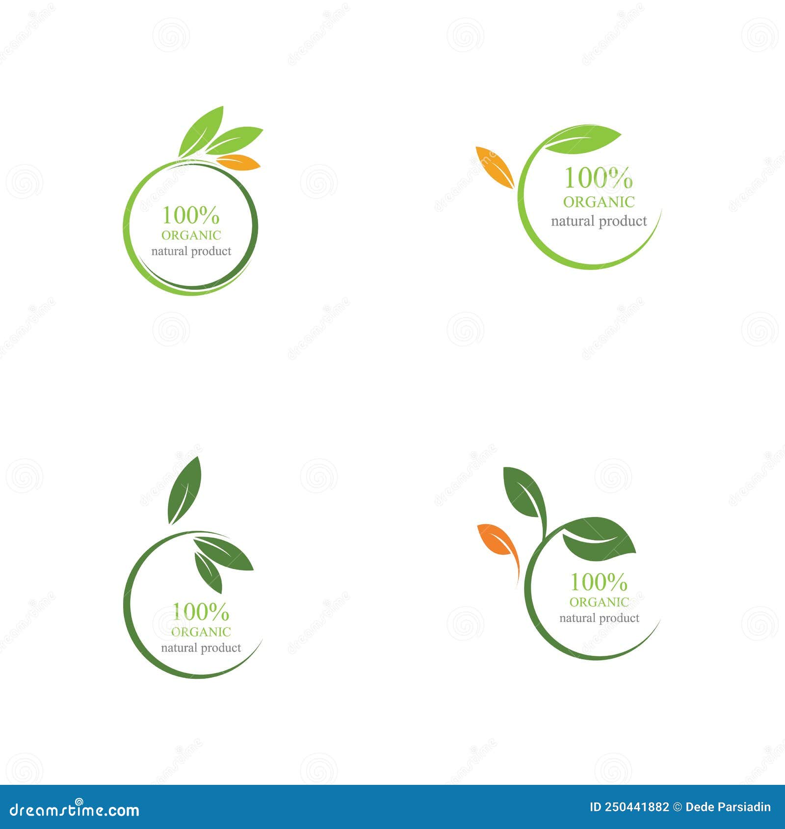 100 Organic Logo Illustration Design Template Stock Vector ...