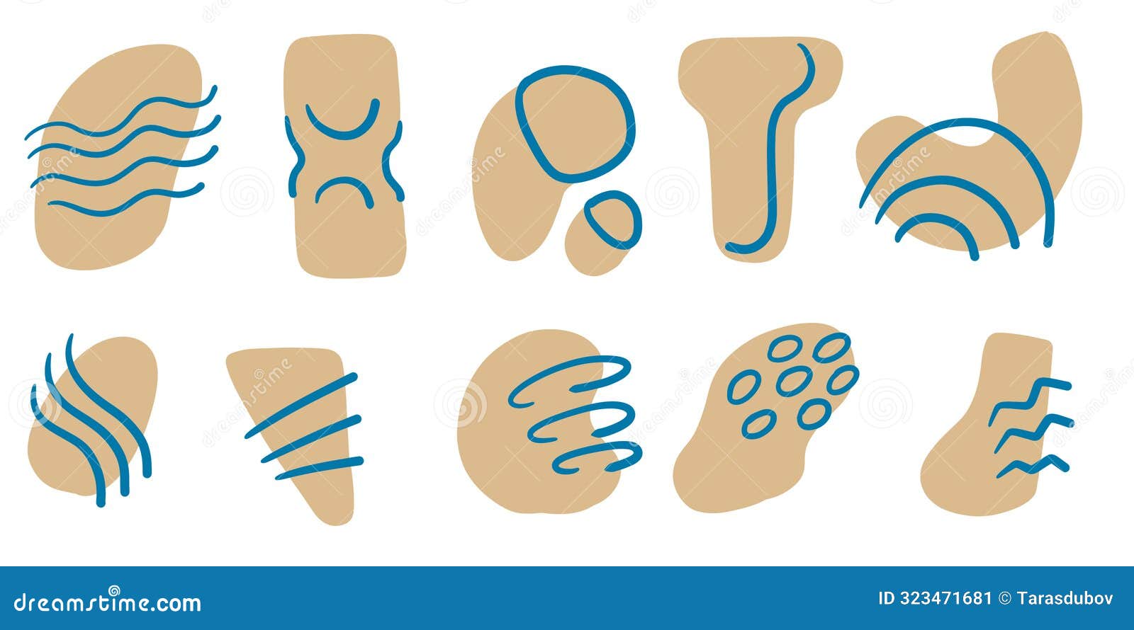 Organic Marble Shape. Creative Wavy Decoration with Liquid Pattern ...