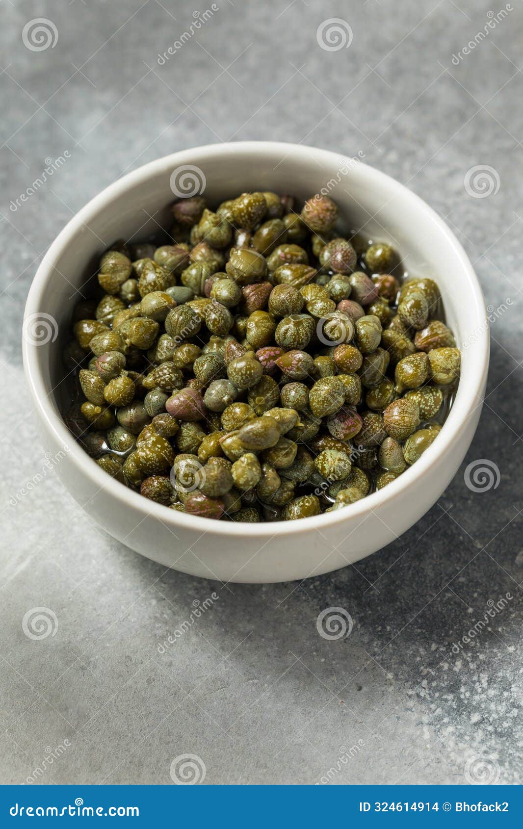 Organic Marinated Green Capers Stock Photo - Image of vegetarian ...