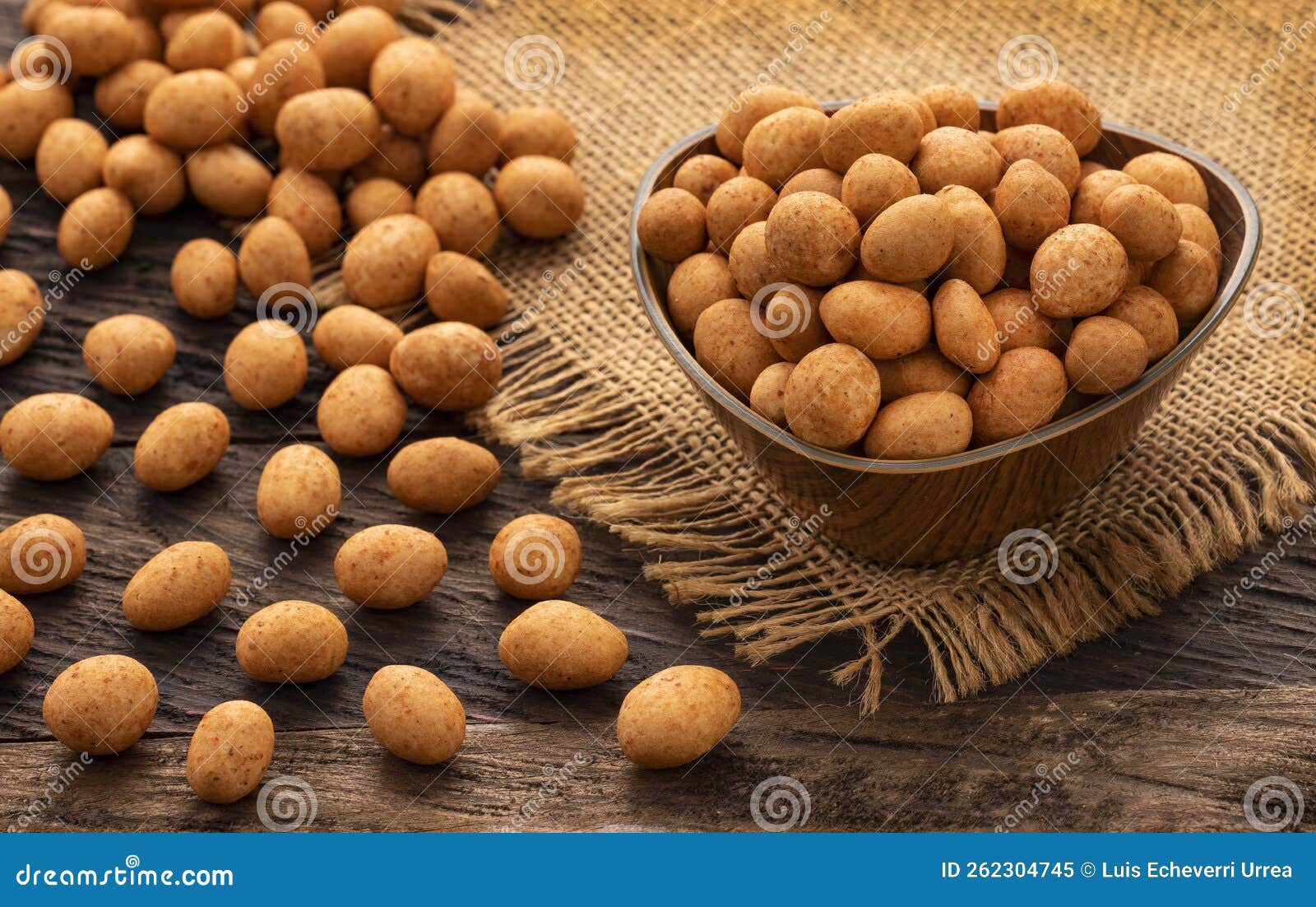 Organic Mexican Peanuts - Arachis Hypogaea. Top View Stock Image ...