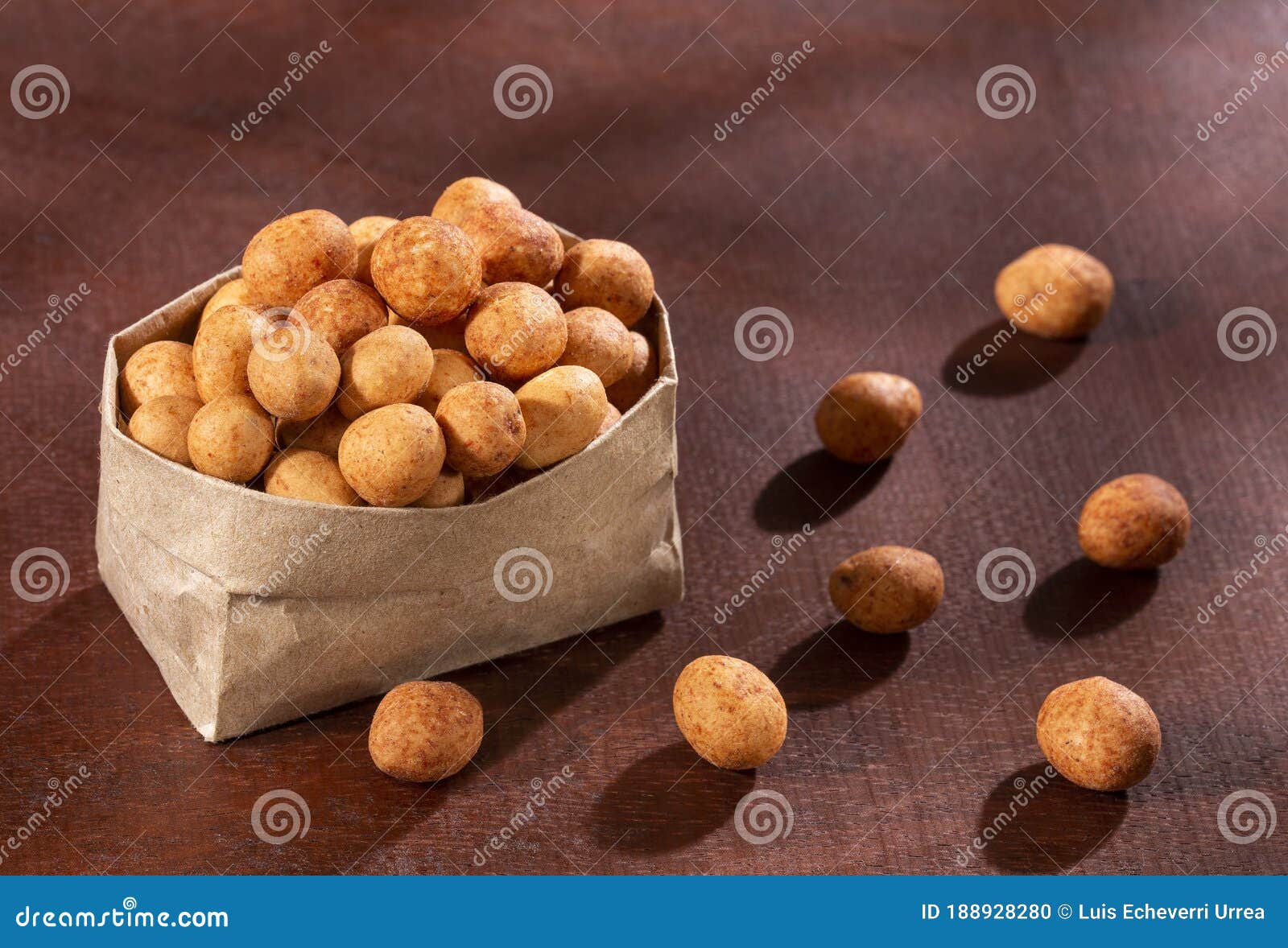 Organic Mexican Peanuts in Paper Bag - Arachis Hypogaea Stock Photo ...