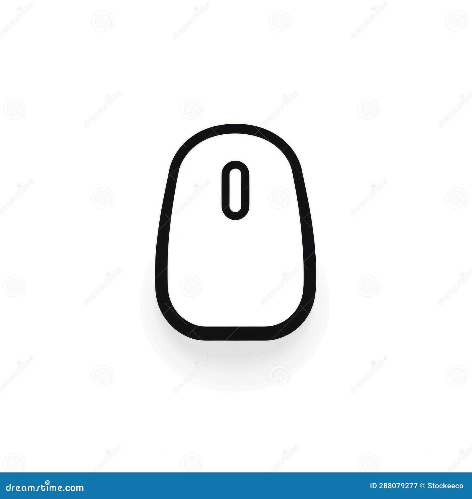 Organic Minimalism: Computer Mouse Icon with Button for Website Stock ...
