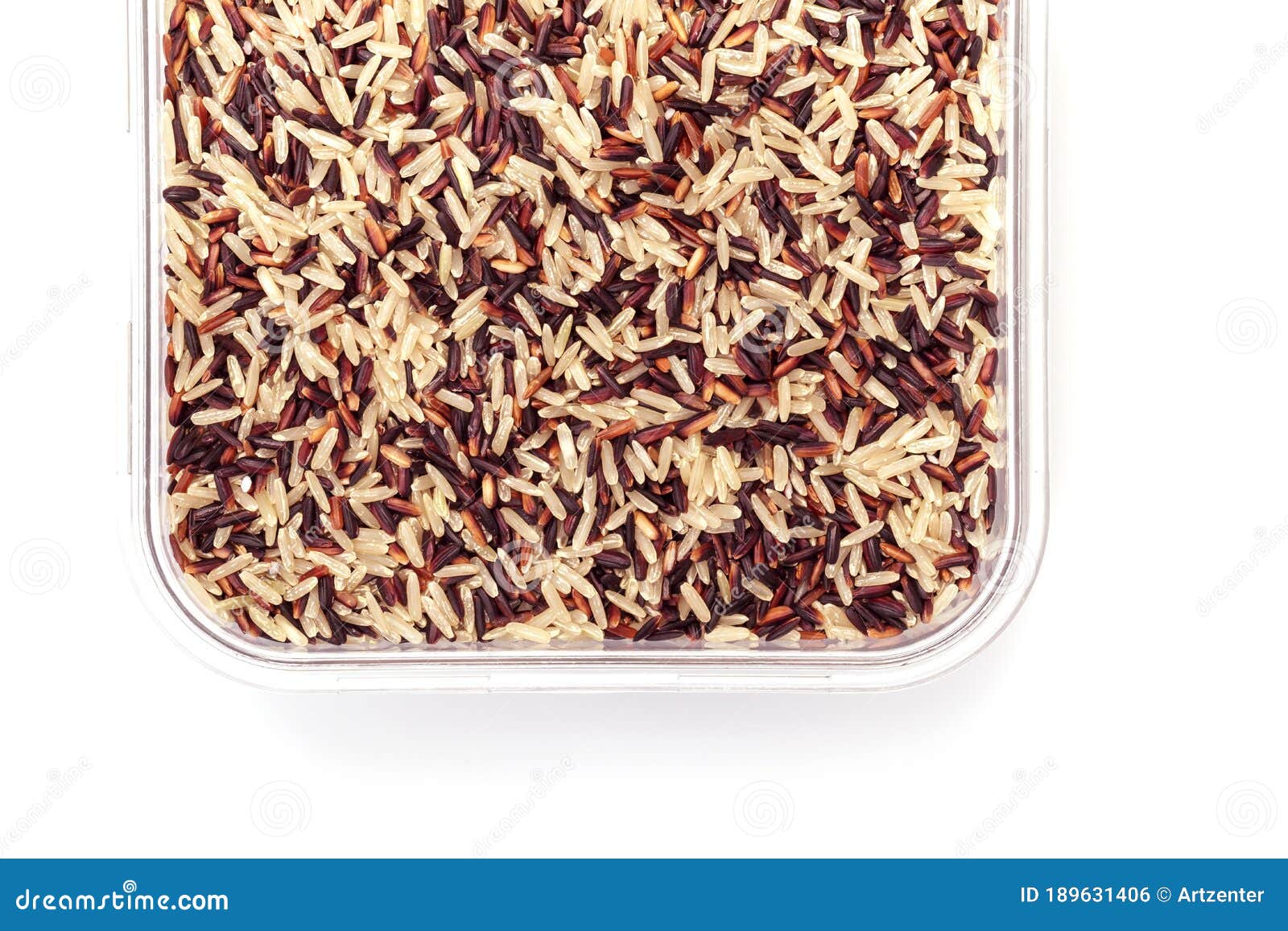 Organic Mixed Rice on White Background Stock Photo - Image of cooking ...