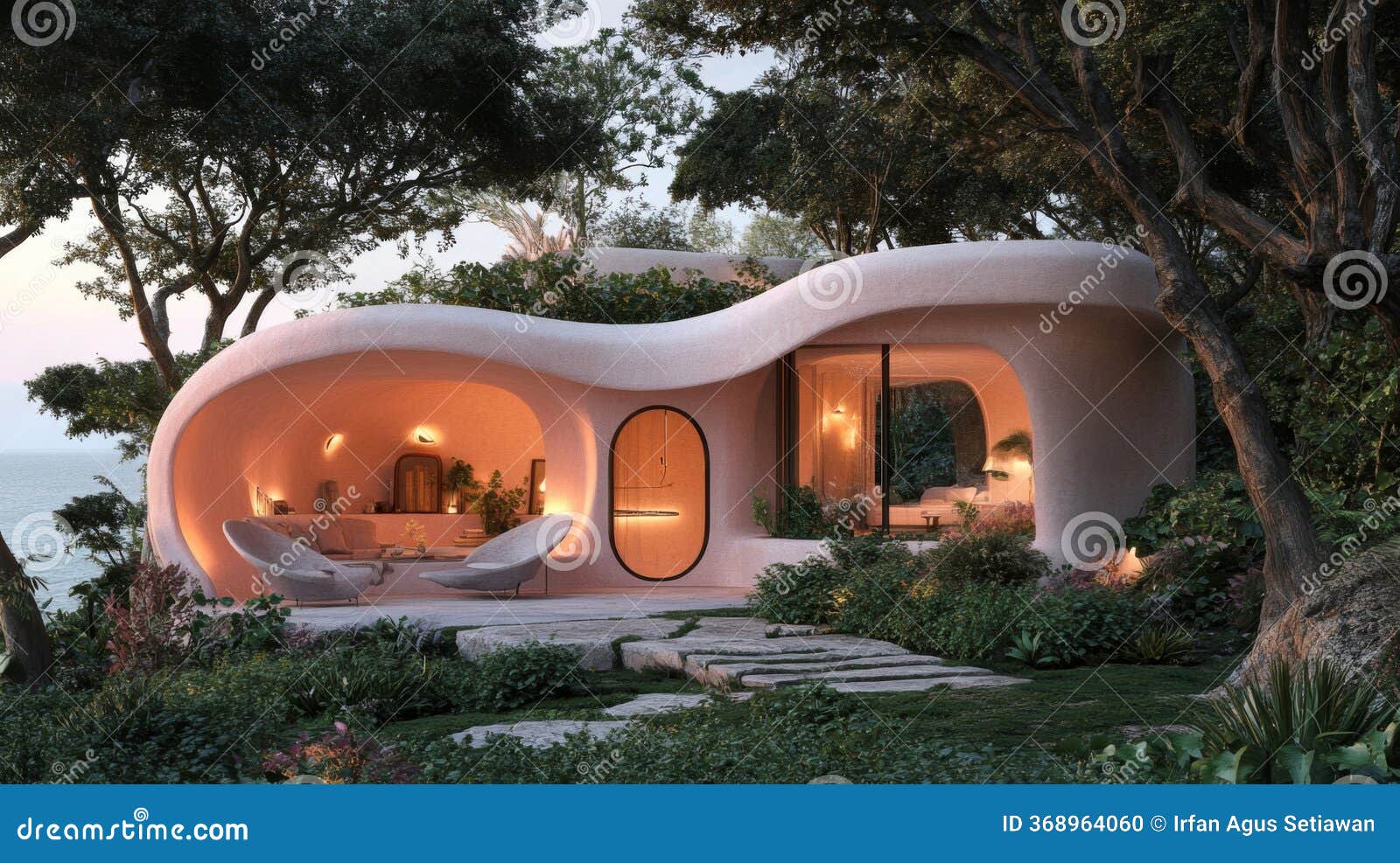 Coastal House Oil Painting Print With Craig Mullins & Bernard Buffet Styles Royalty-Free Stock ...