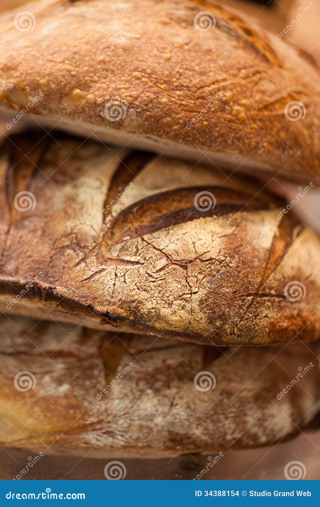 Organic Multigrain Breads at the Bakery Stock Photo - Image of ...