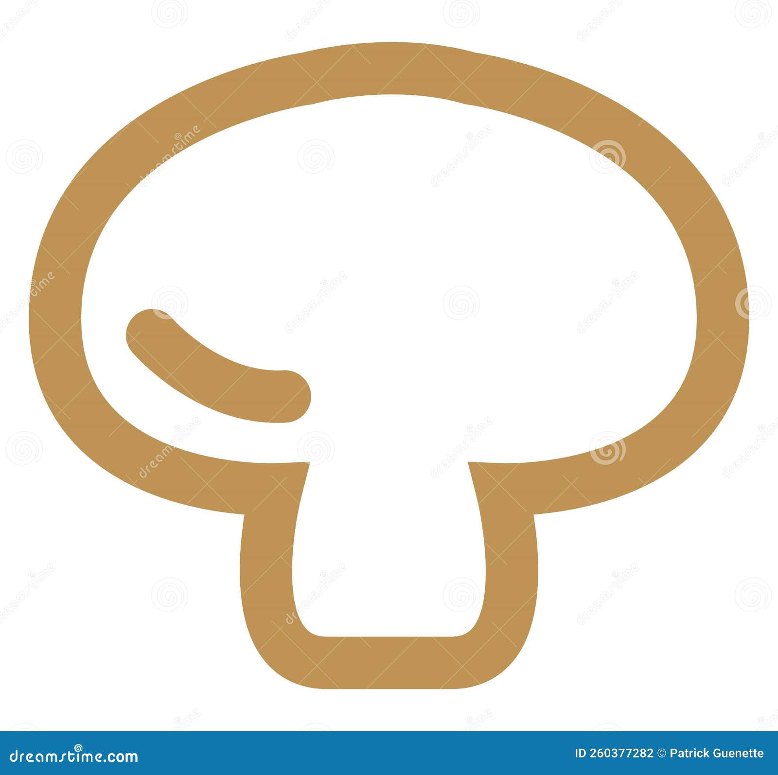 Organic mushroom, icon stock vector. Illustration of line - 260377282