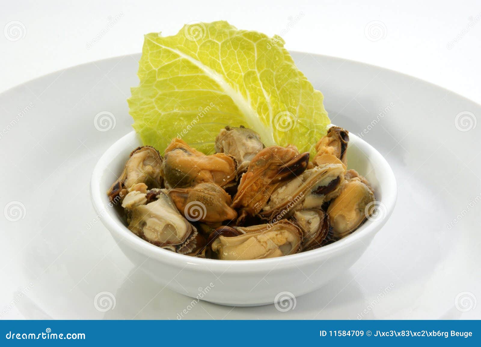 Organic Mussel in a White Bowl Stock Image - Image of delicious ...