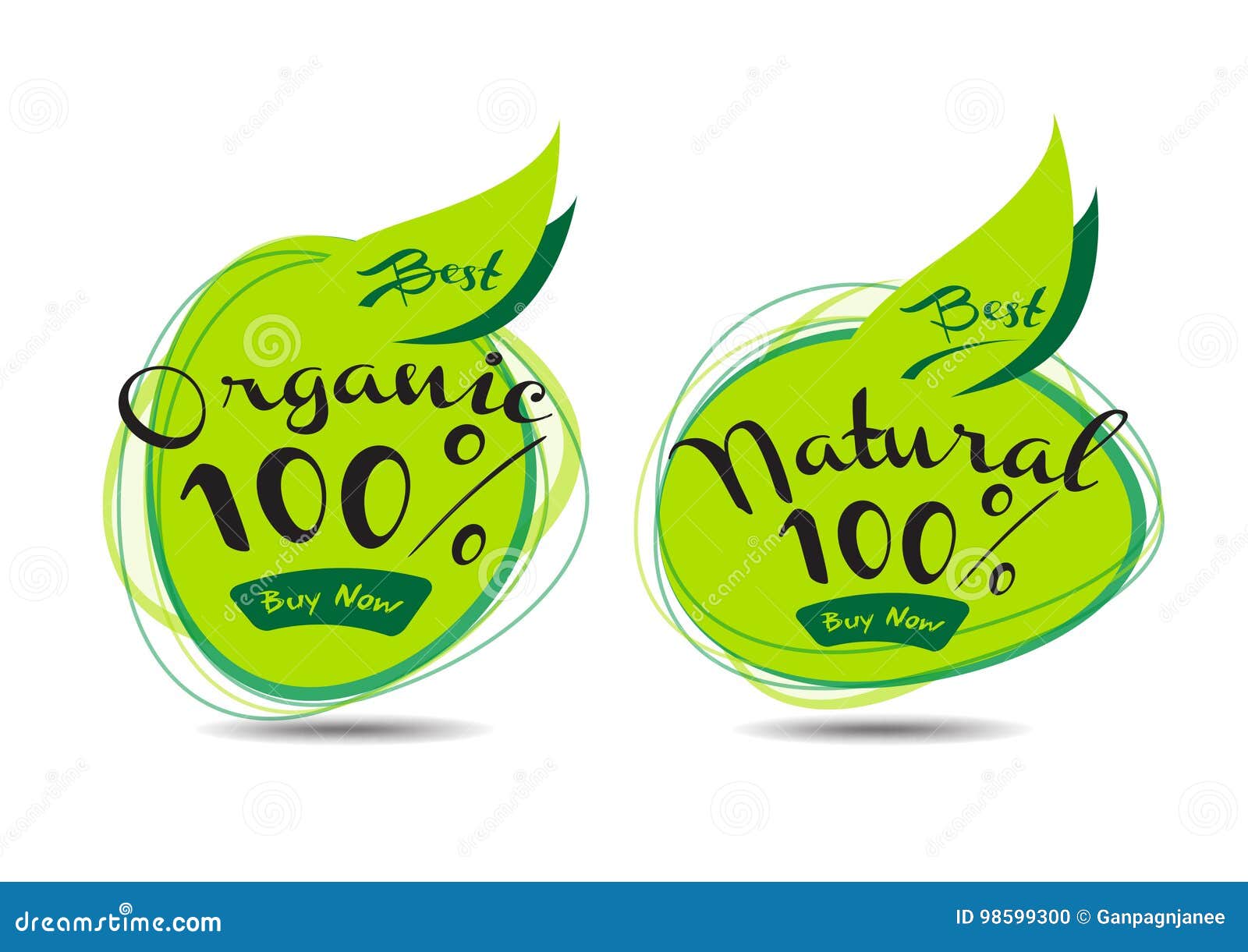 Organic And Natural Logos Vector Illustration | CartoonDealer.com #98599300