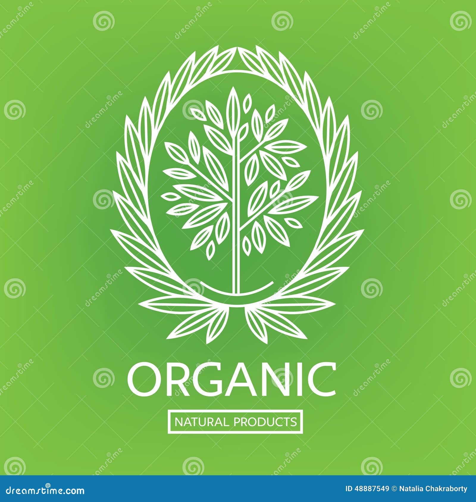 Organic natural logos stock vector. Illustration of background - 48887549
