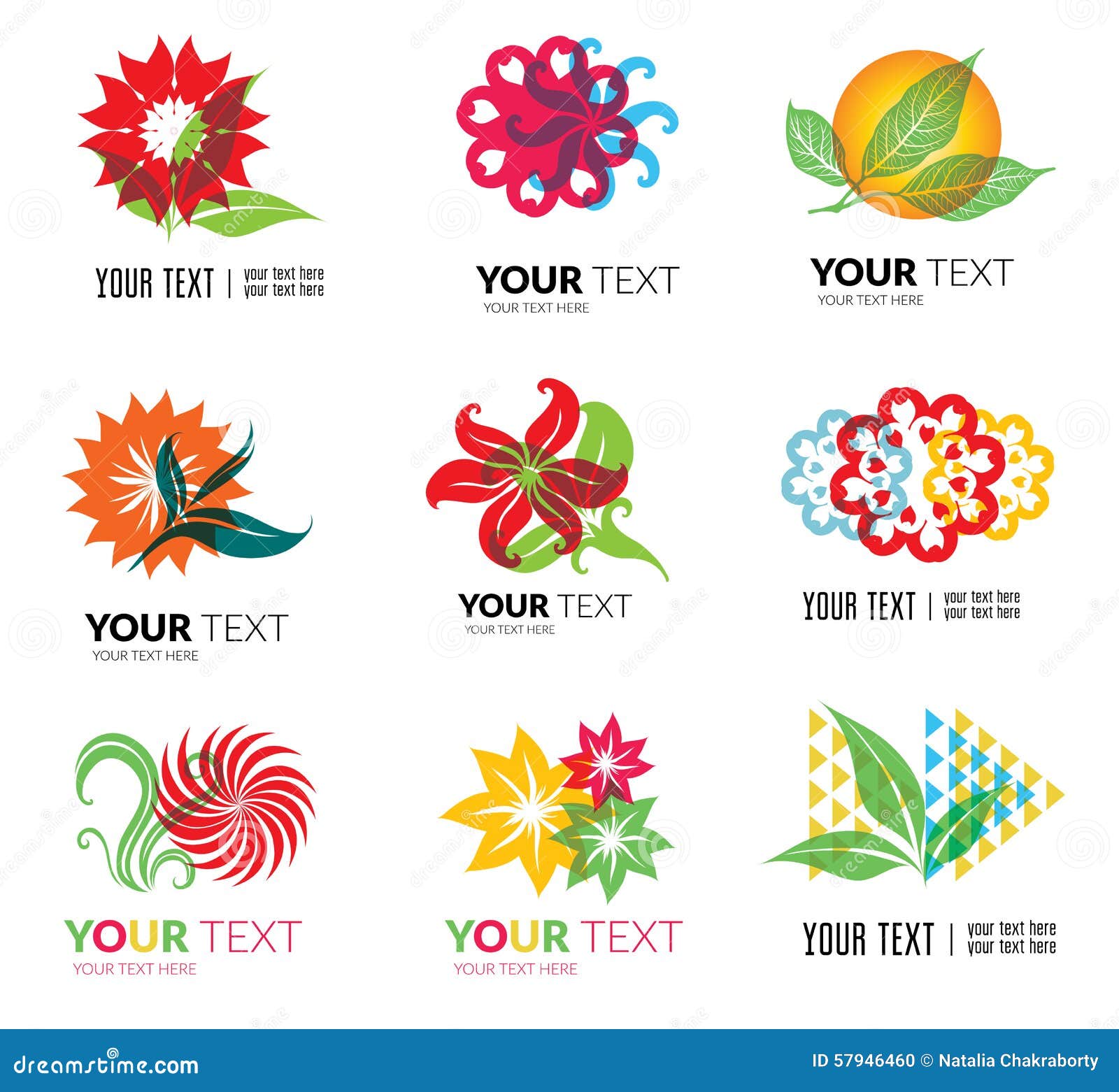 Organic natural logos stock vector. Illustration of green - 57946460