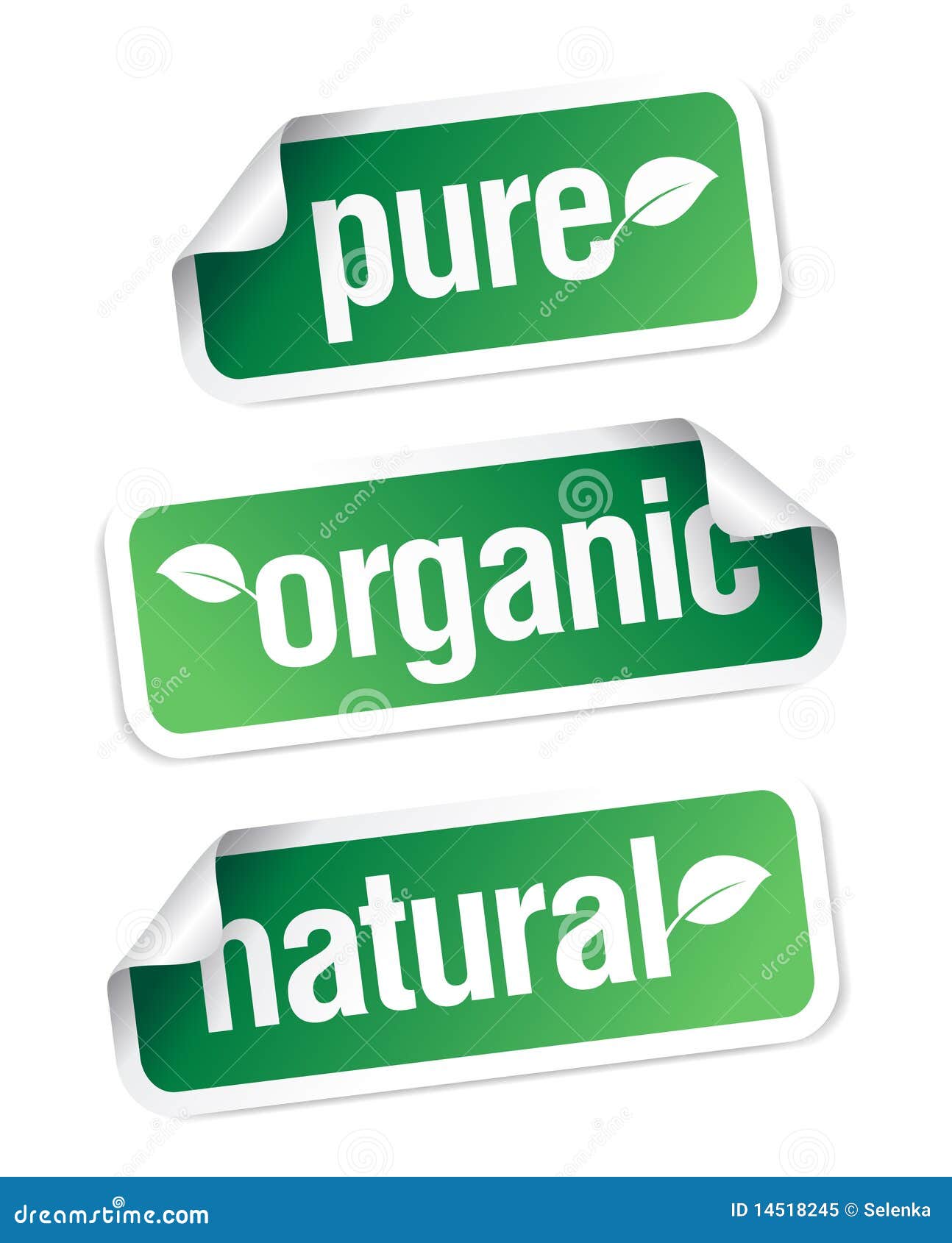 Organic and Natural Stickers. Stock Illustration - Illustration of food ...