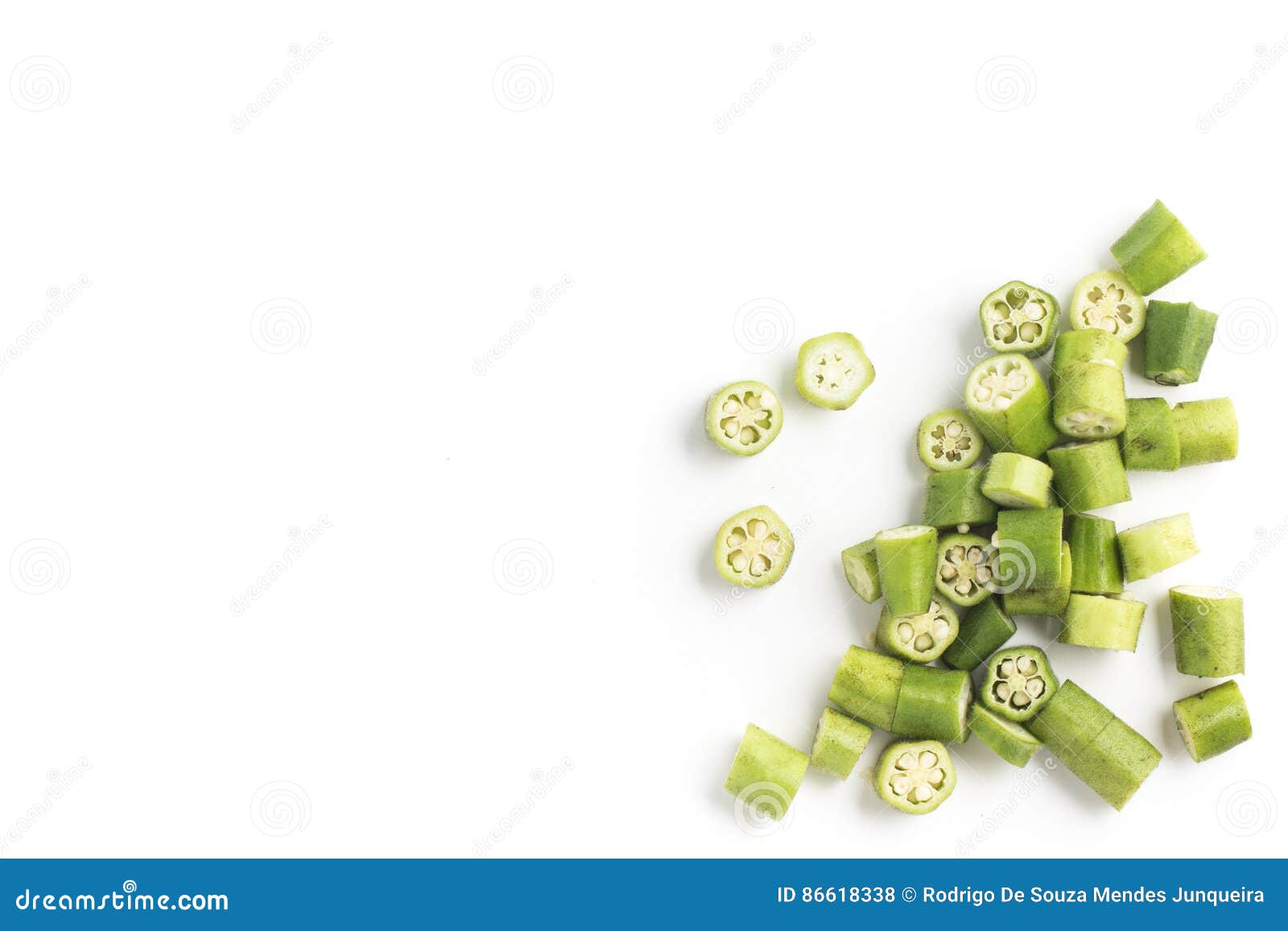 Organic Okra Frame stock photo. Image of vegetarian, harvest - 86618338