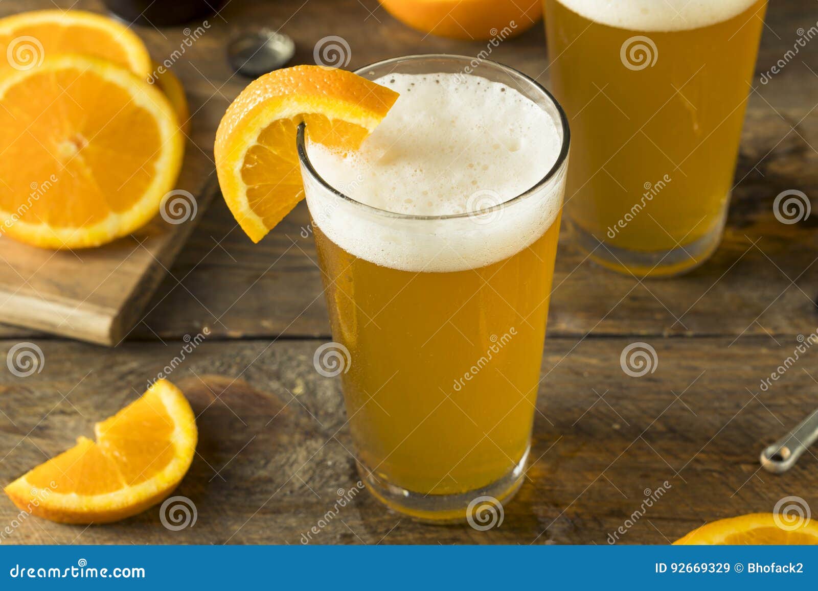 Organic Orange Citrus Craft Beer Stock Image - Image of liquid, cold ...