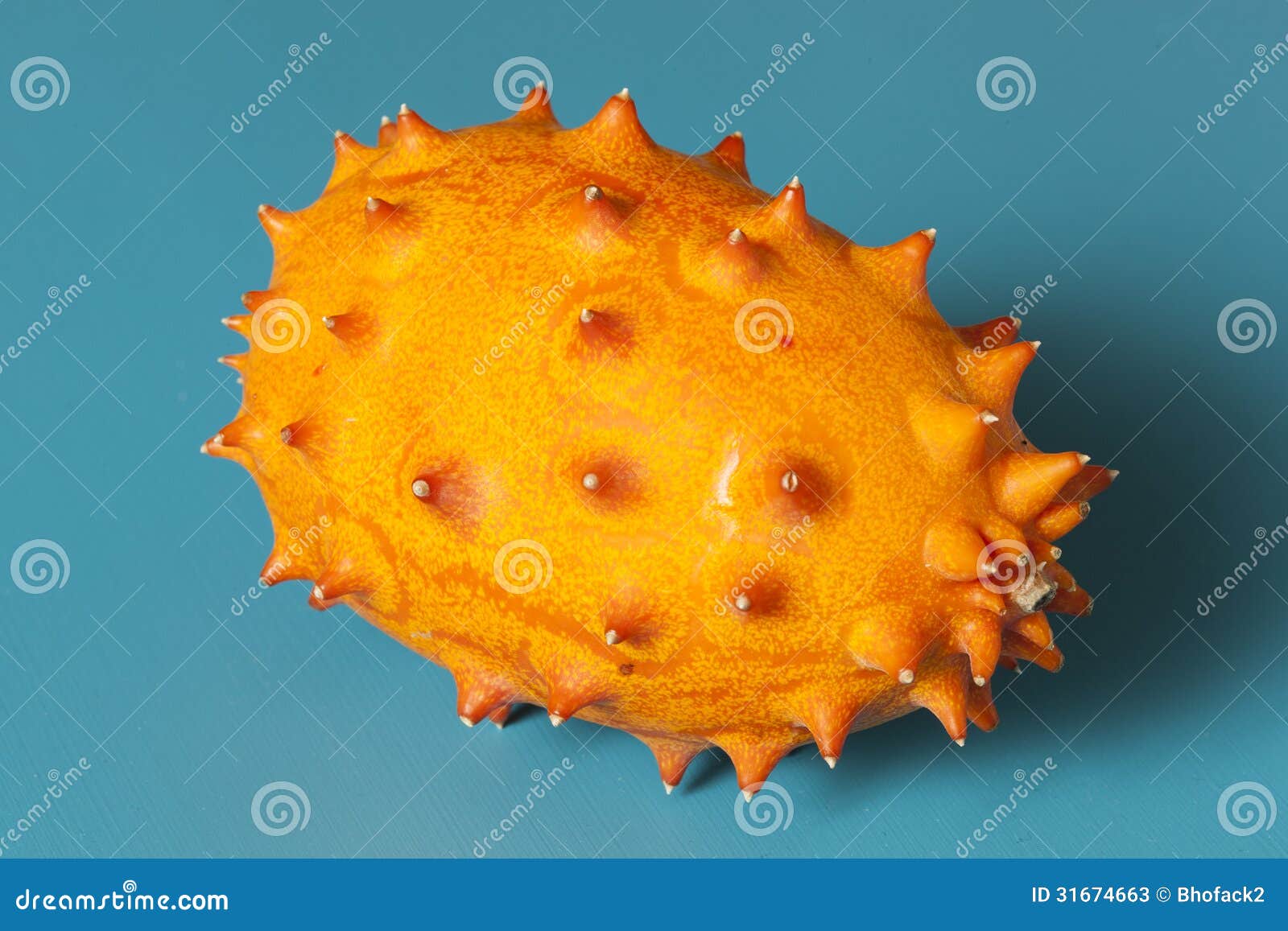 Organic Orange Kiwano Melon Stock Image - Image of object, food: 31674663