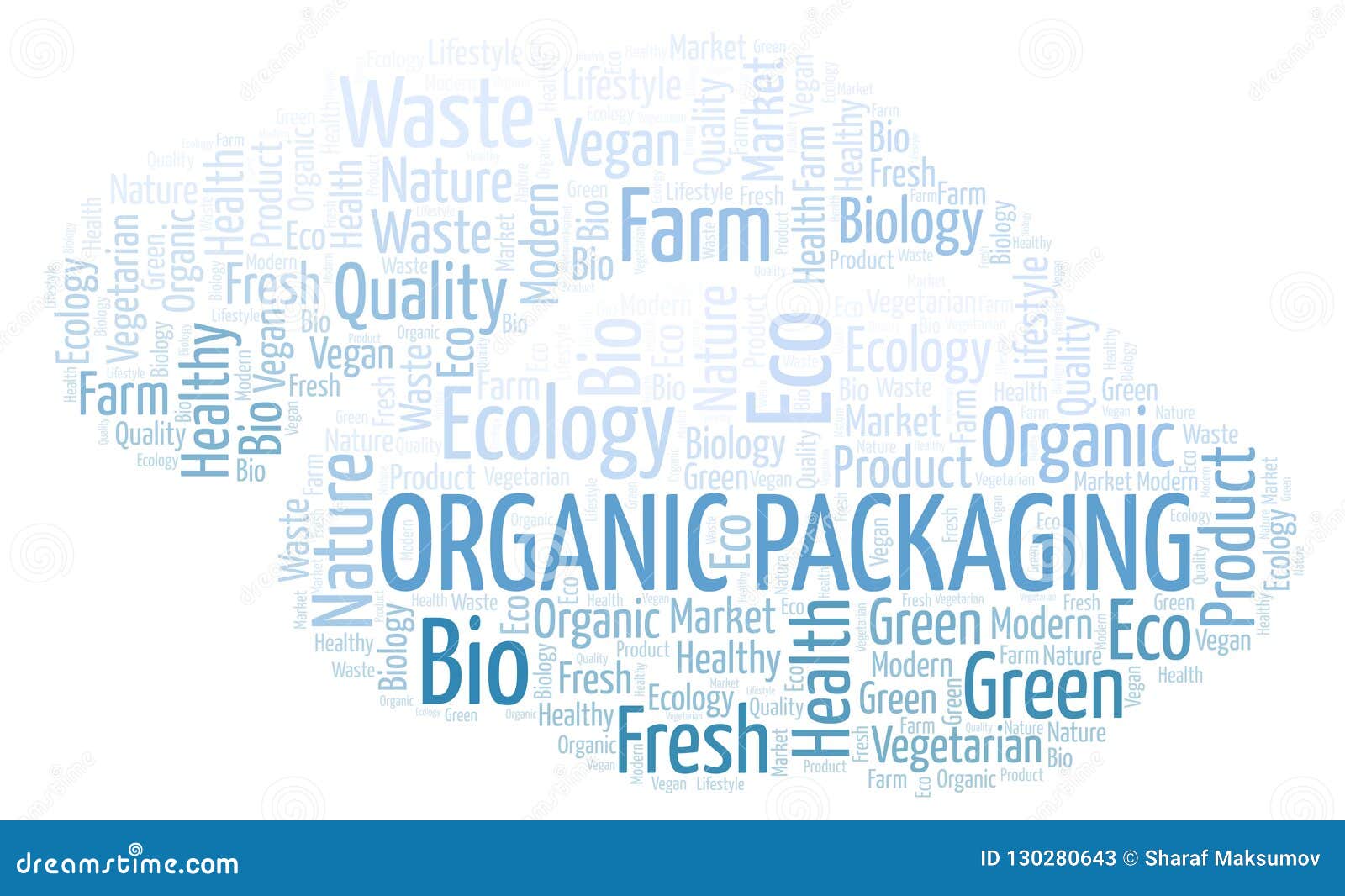 Organic Packaging Word Cloud. Stock Illustration - Illustration of ...