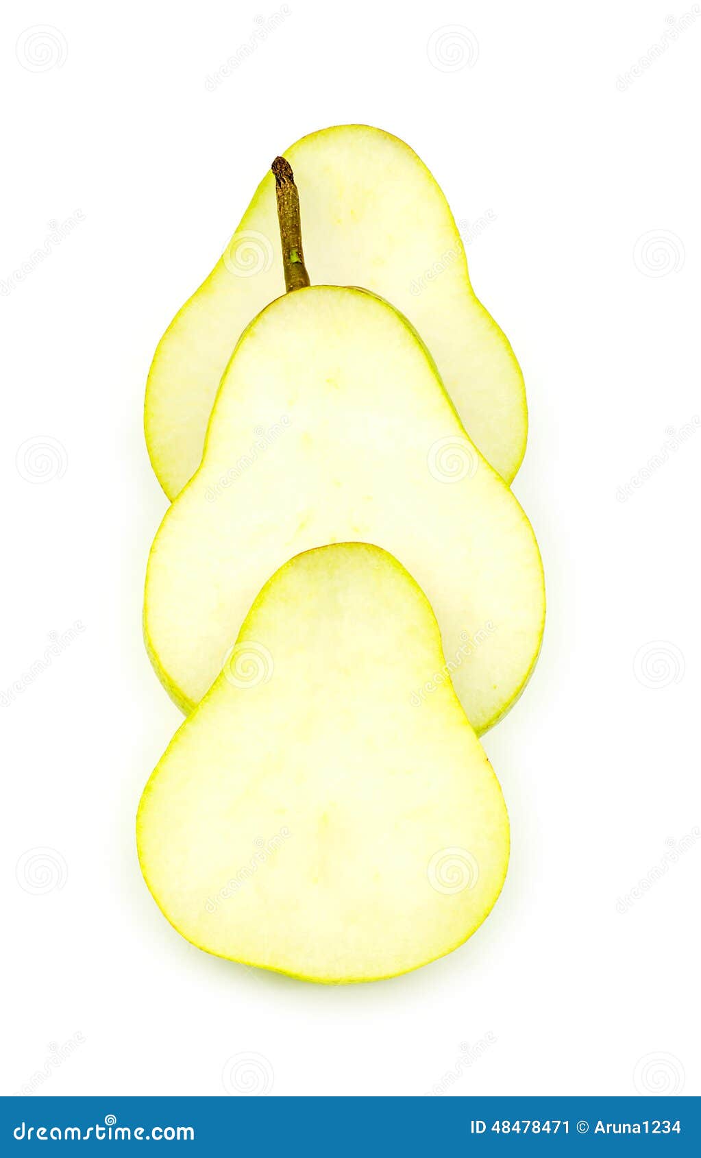 Organic pear slices stock image. Image of pear, fibre - 48478471