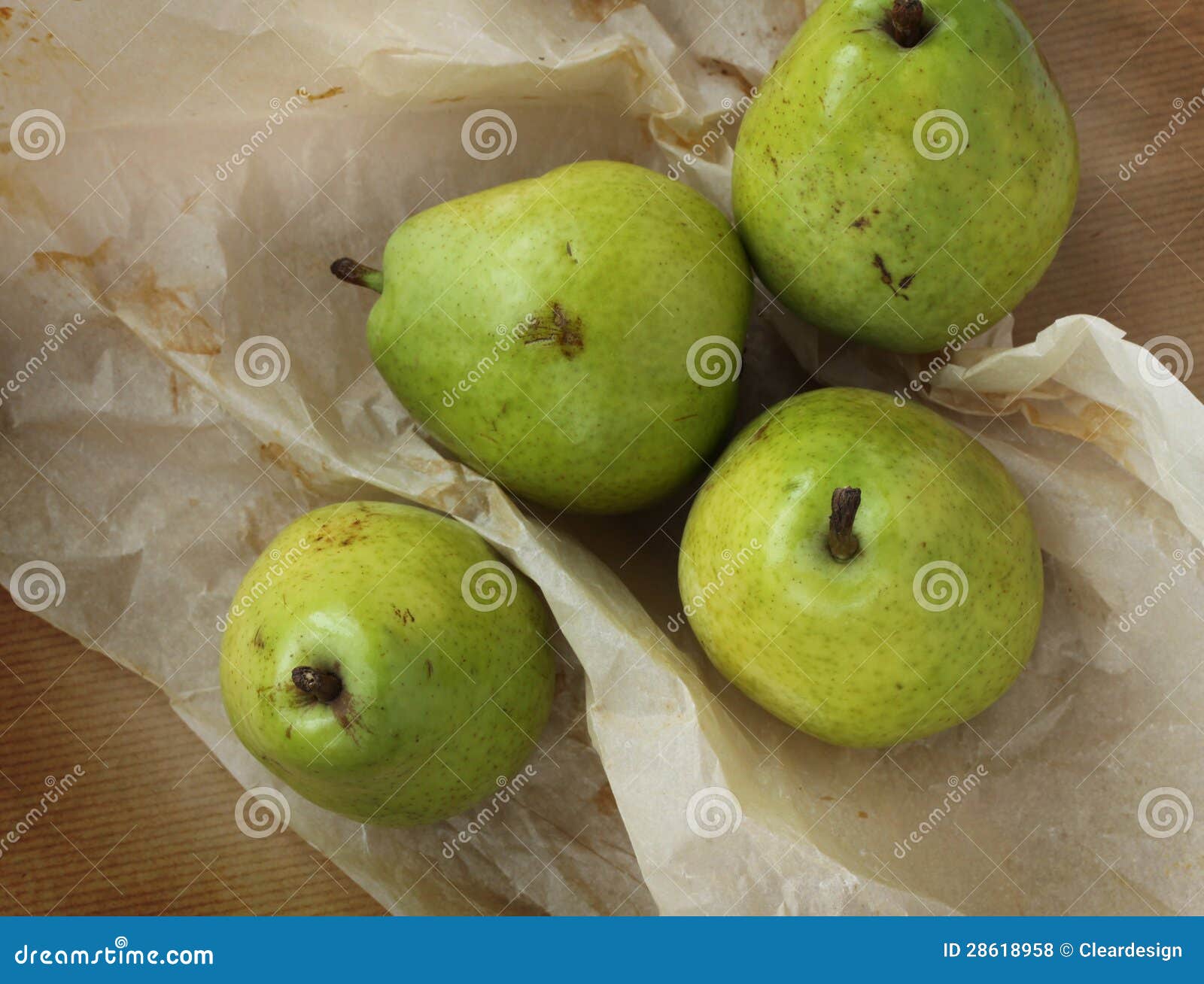 Organic pears in a paper stock photo. Image of kitchen - 28618958