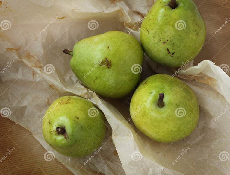 Organic pears in a paper stock photo. Image of kitchen - 28618958