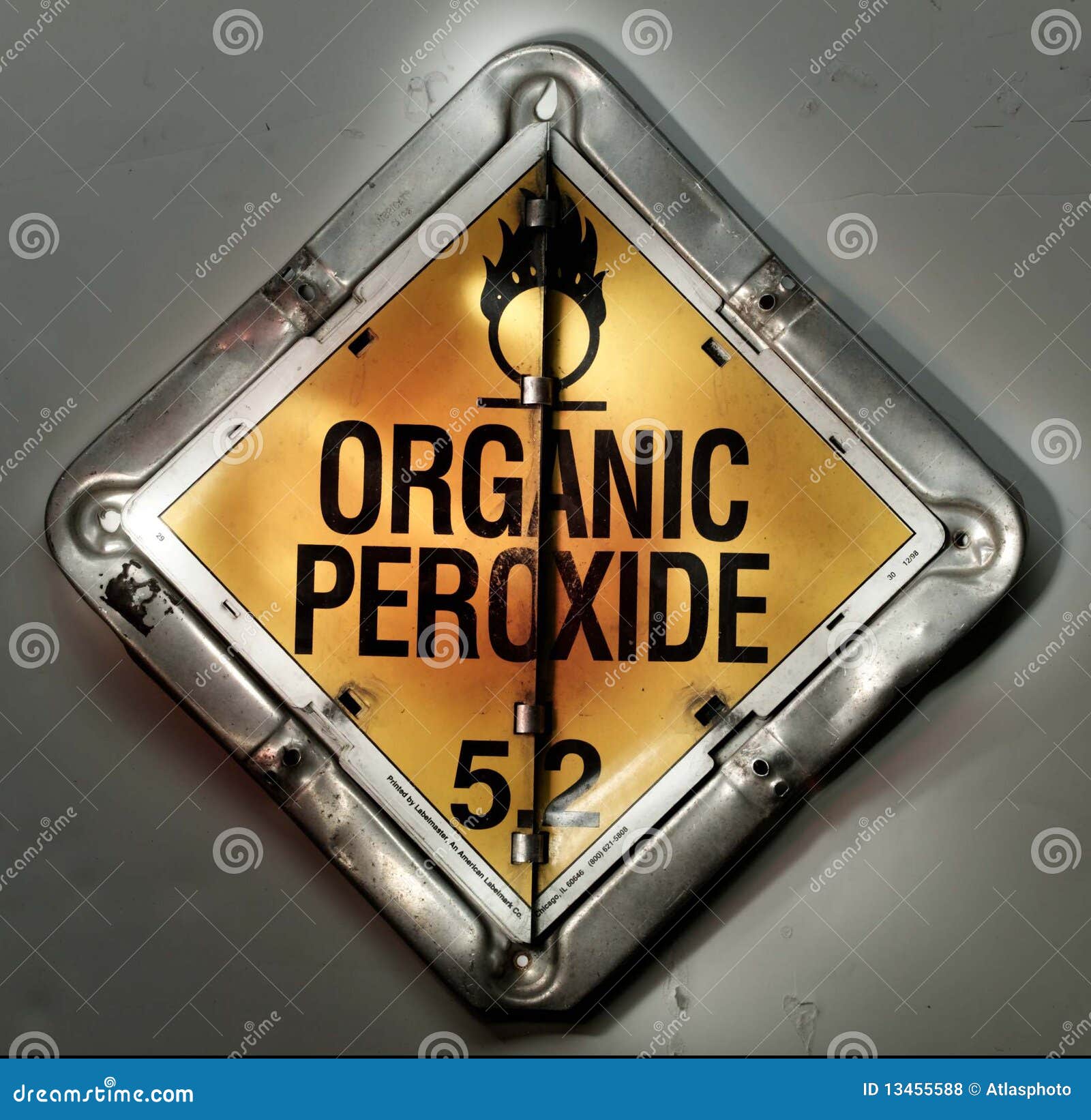 Organic peroxide sign stock photo. Image of diamond, chemistry - 13455588
