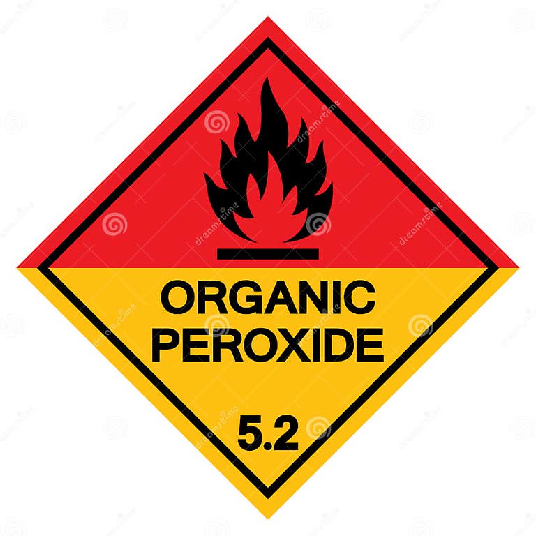 Organic Peroxide Symbol Sign ,Vector Illustration, Isolate on White ...
