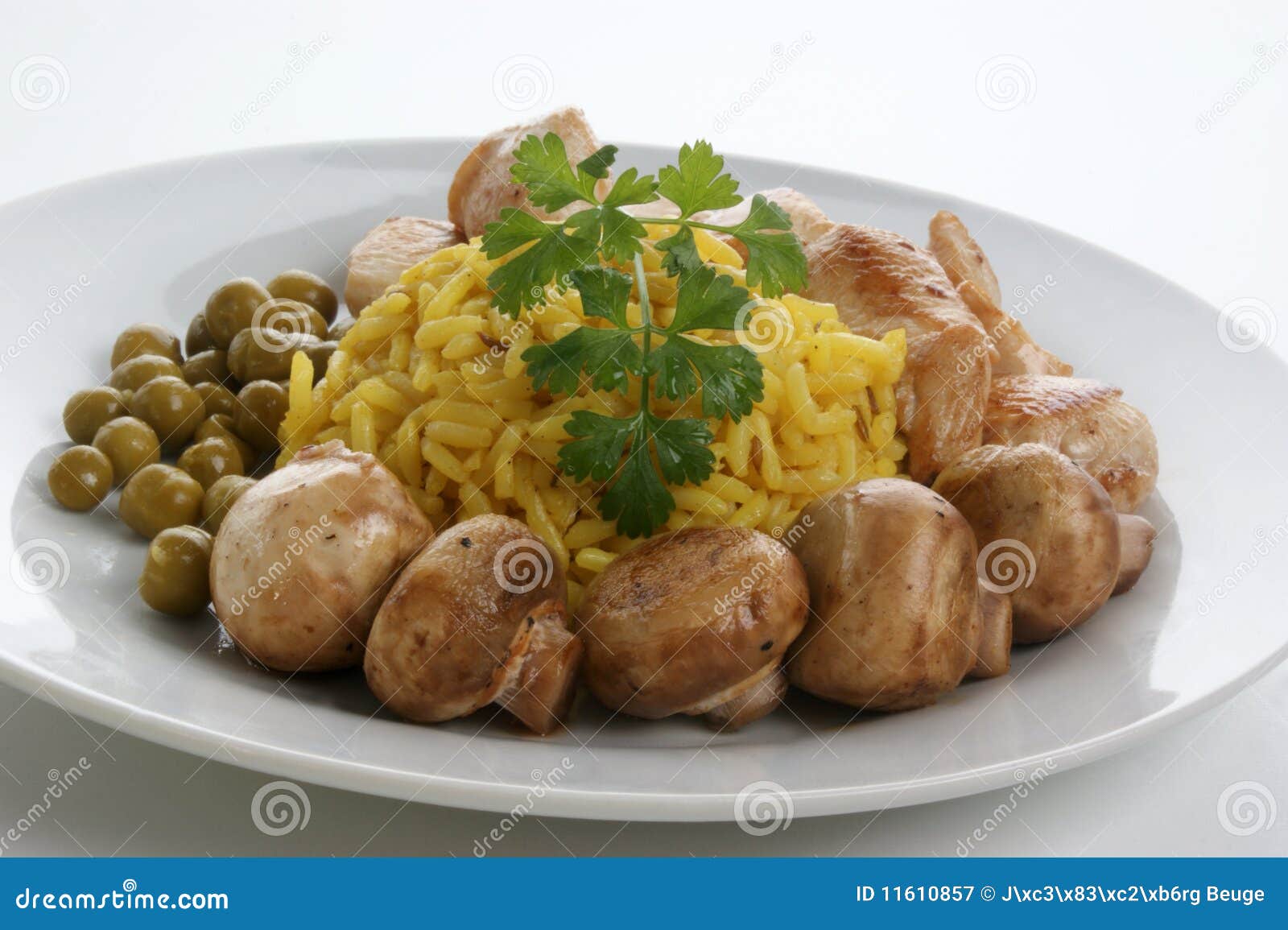 Organic Pilau Rice with Chicken Stock Image - Image of fresh, rice ...