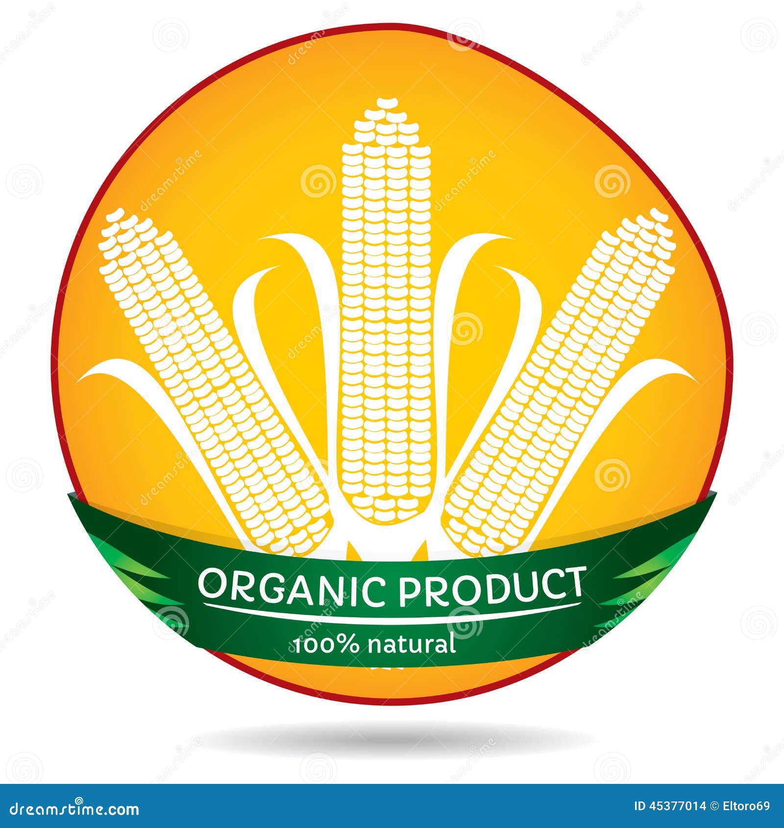 Organic Plants, Maize Label Stock Illustration - Illustration of ...