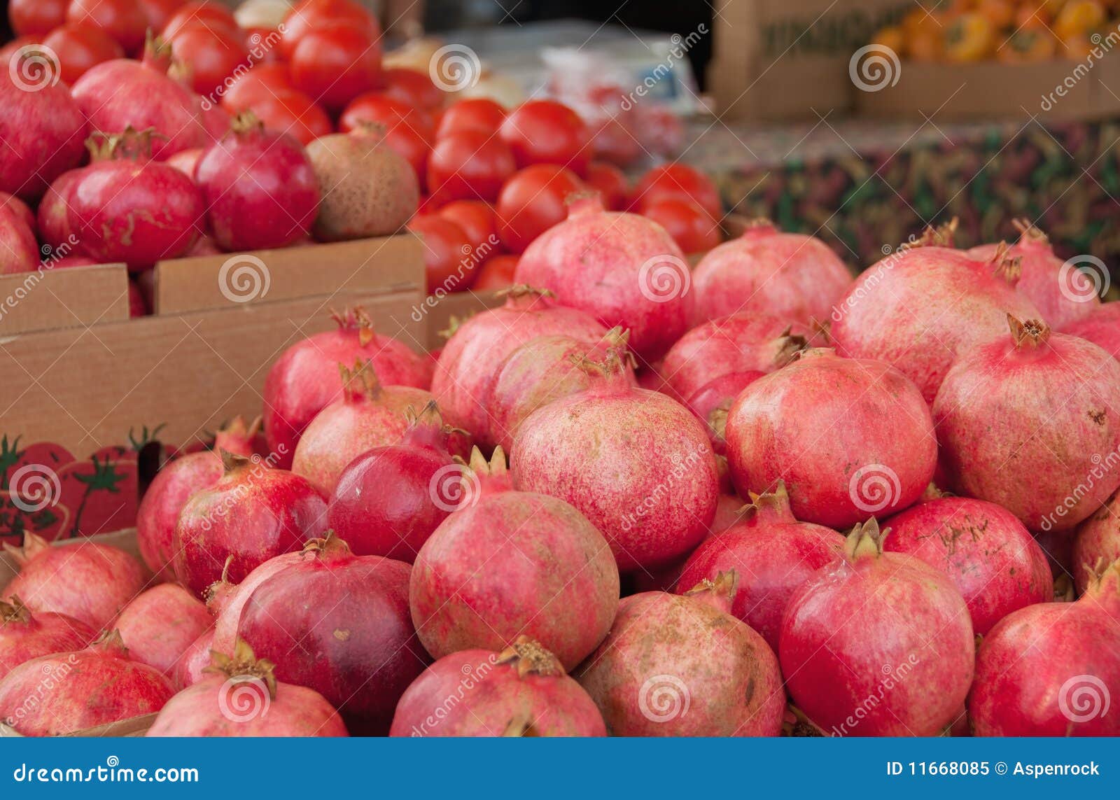 Organic Pomegranates in Season Stock Image - Image of season ...