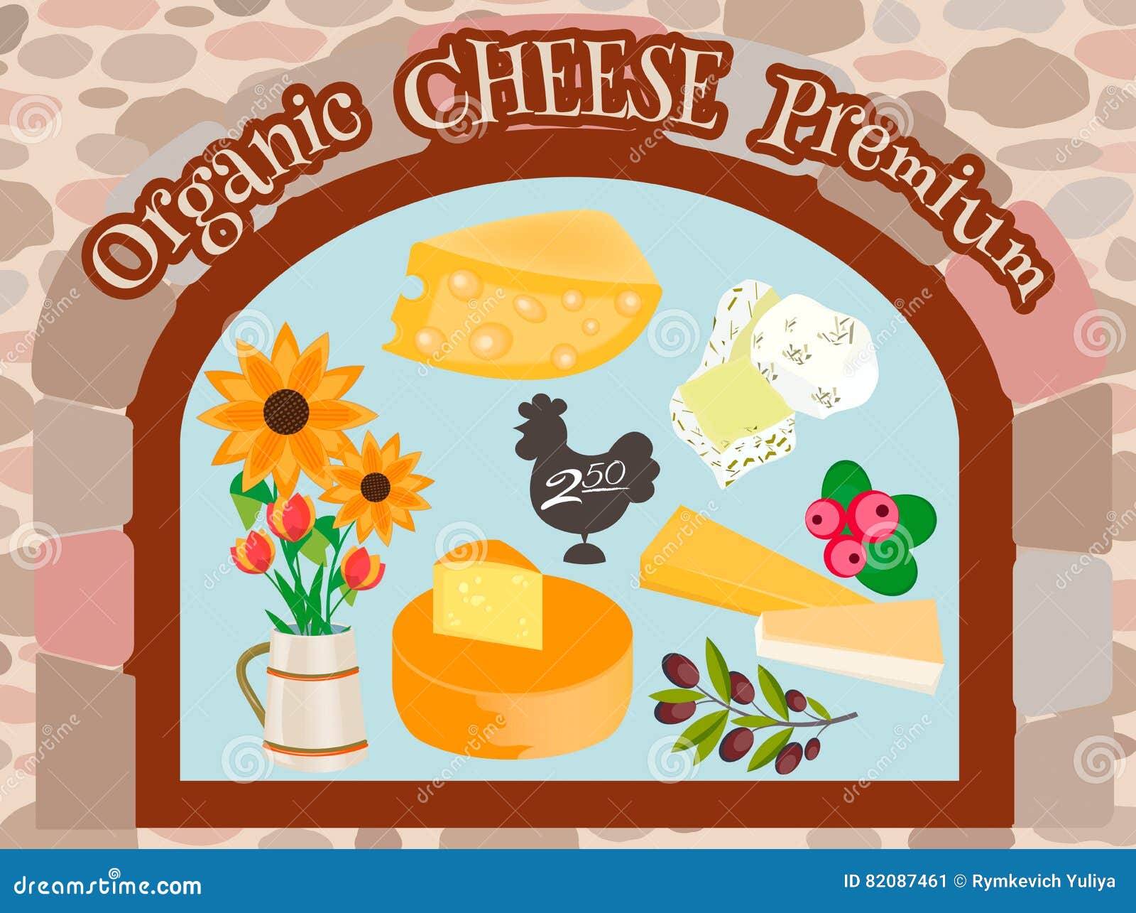 Organic Premium Quality Cheese Stock Vector - Illustration of delicious ...