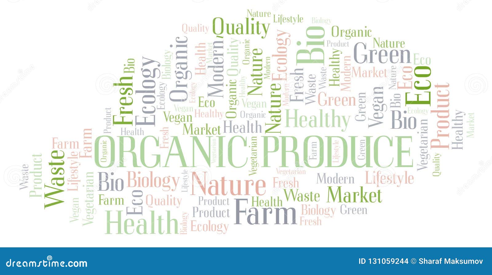 Organic Produce Word Cloud. Stock Illustration - Illustration of bubble ...