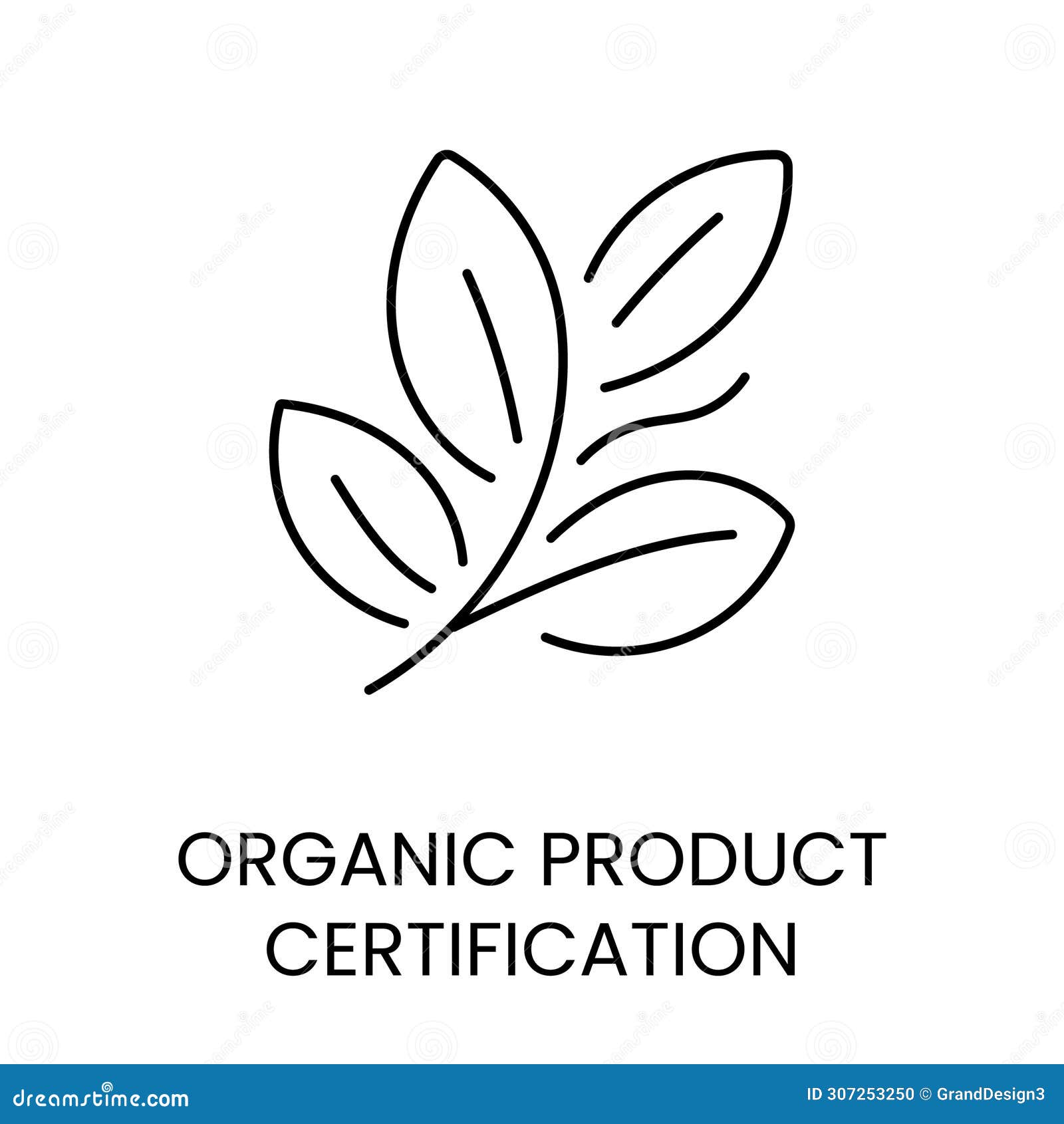 Organic Product Certified Icon Line in Vector with Editable Stroke for ...