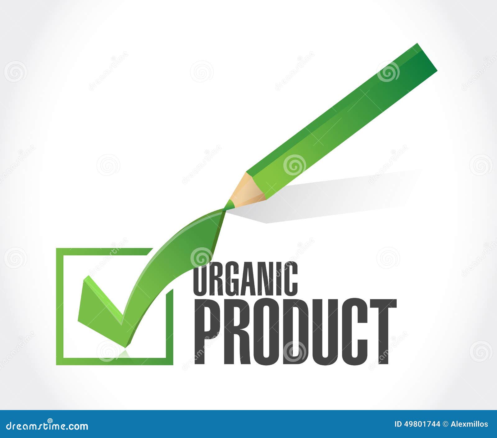 Organic Product Check Mark Illustration Design Stock Photo - Image of ...