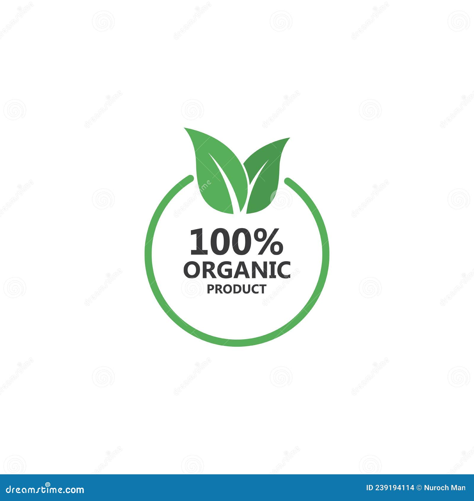 Organic Product Label Sign Vector. Stock Vector - Illustration of ...