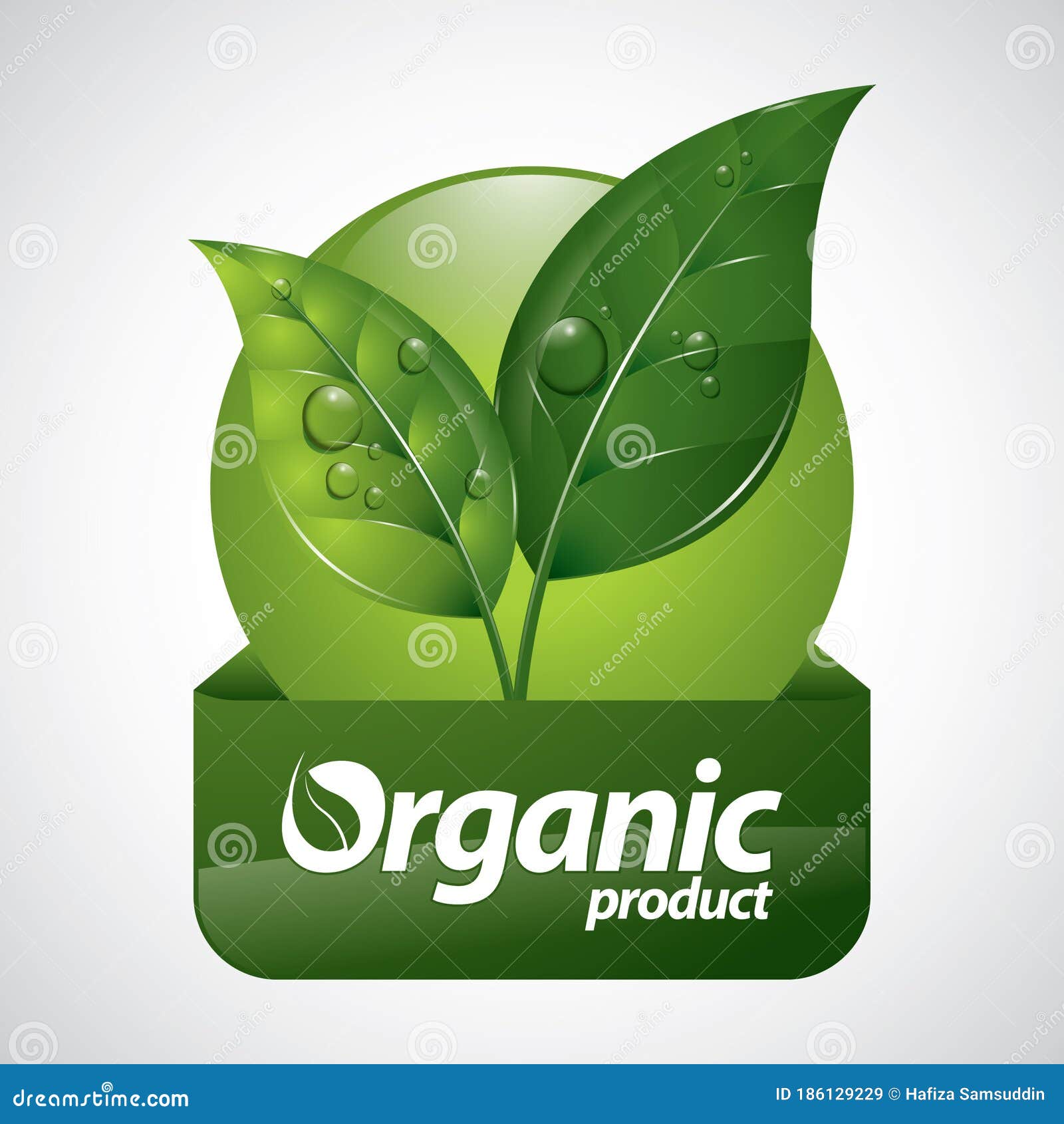 Organic Product Label. Vector Illustration Decorative Design Stock ...