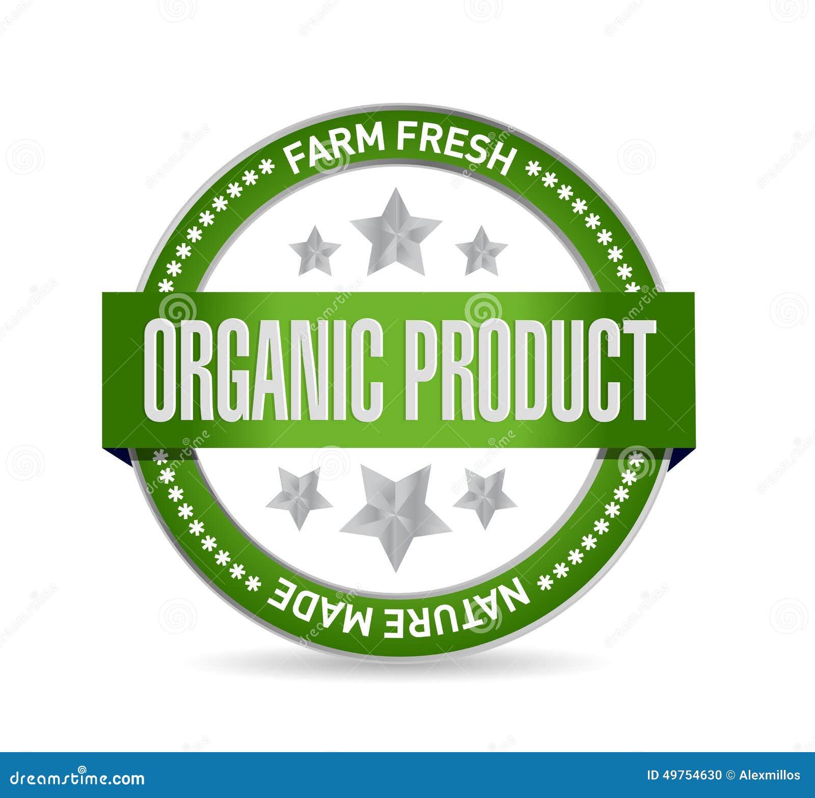 Organic Product Seal Illustration Design Stock Illustration ...