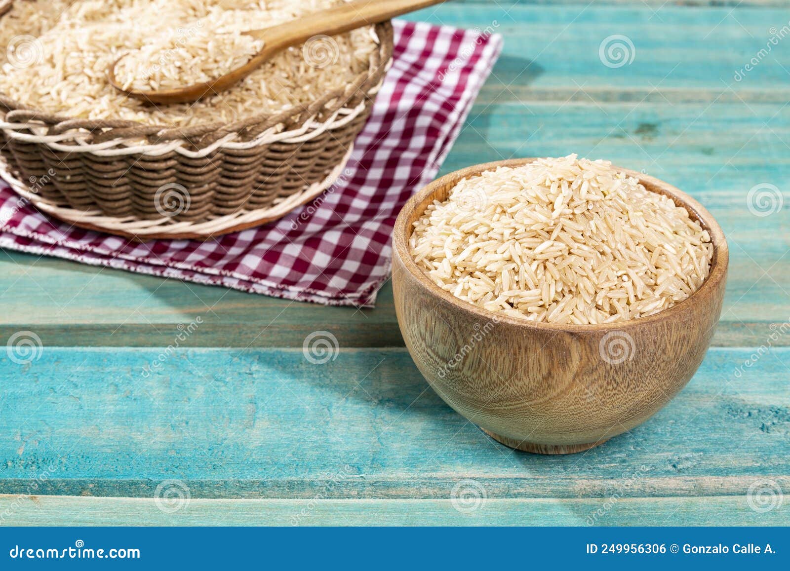 Organic Raw Brown Rice - Basic Cereal for Food Stock Photo - Image of ...