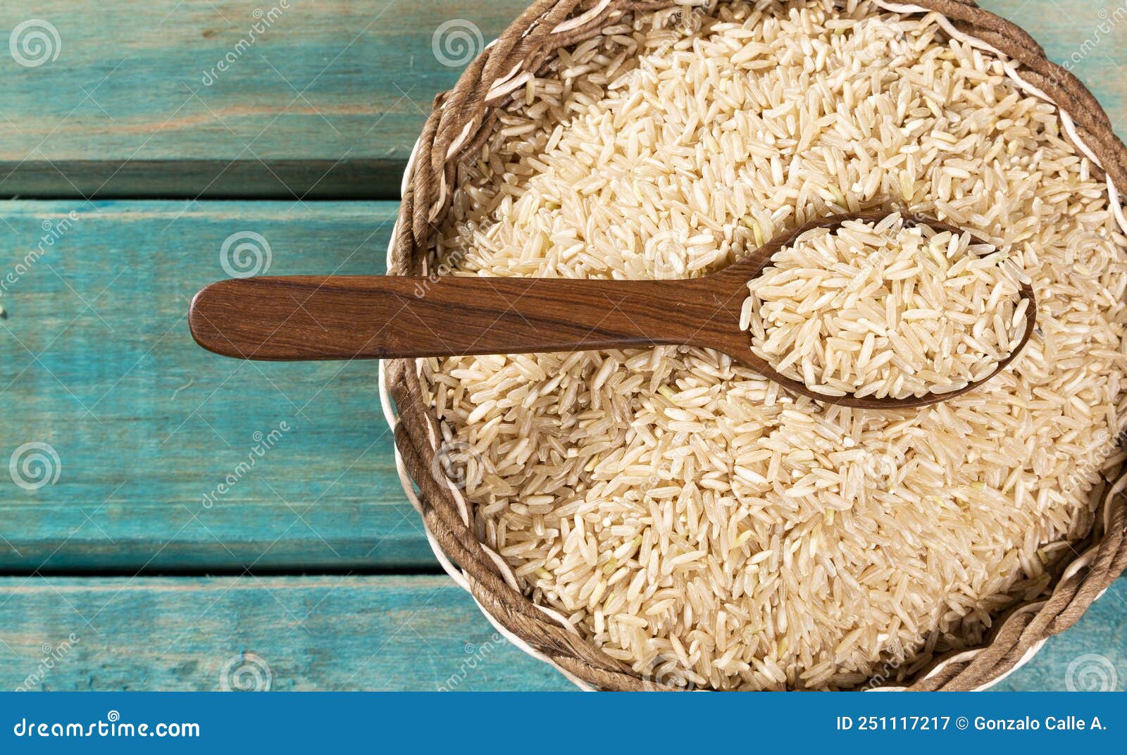 Organic Raw Brown Rice - Basic Cereal for Food Stock Image - Image of ...