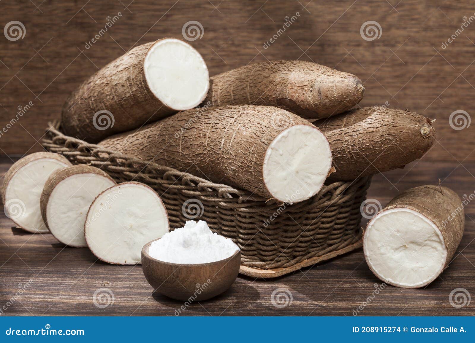 Organic Raw Cassava Root Starch - Manihot Esculenta Stock Photo - Image ...