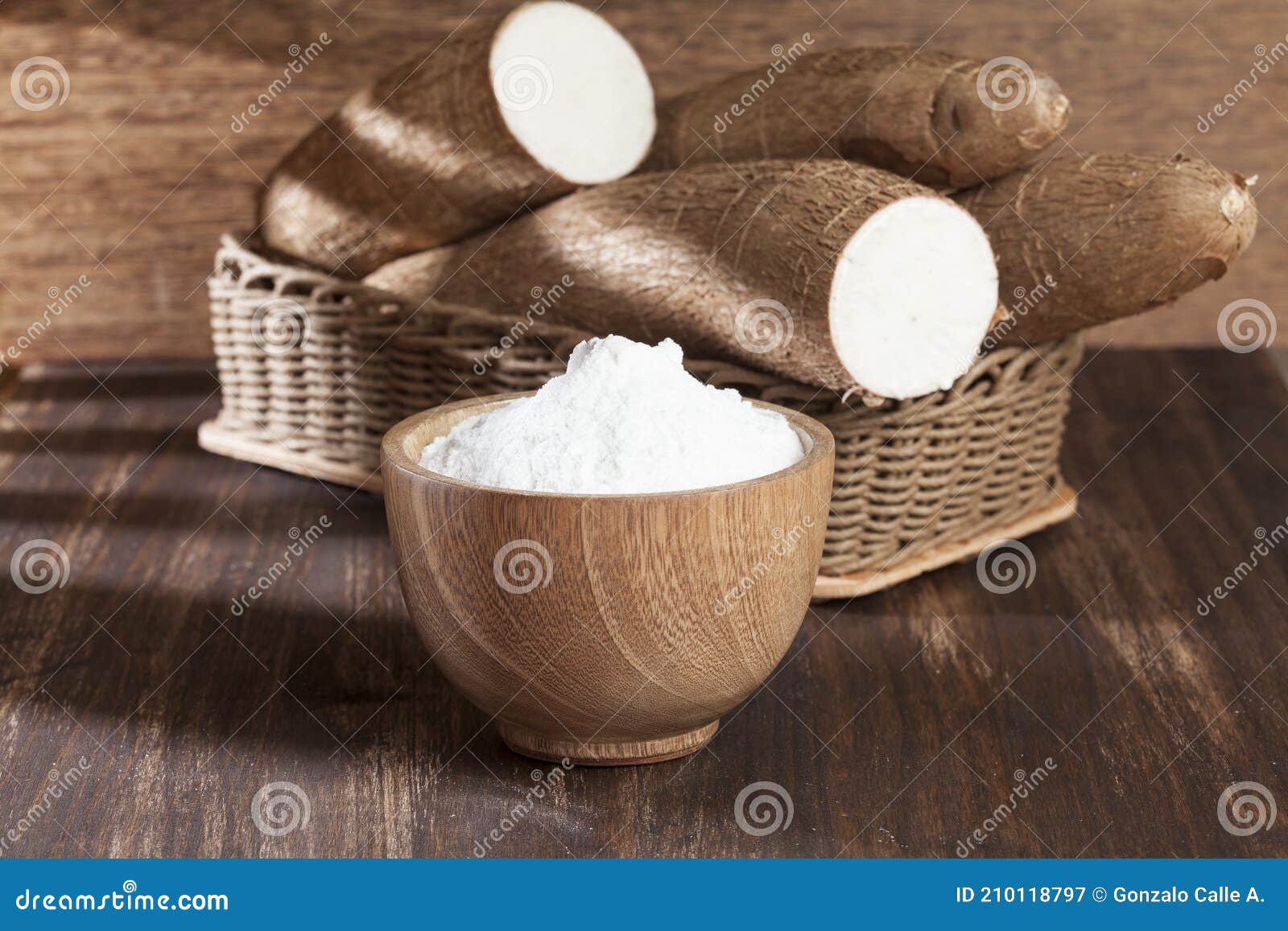 Organic Raw Cassava Root Starch - Manihot Esculenta Stock Image - Image ...
