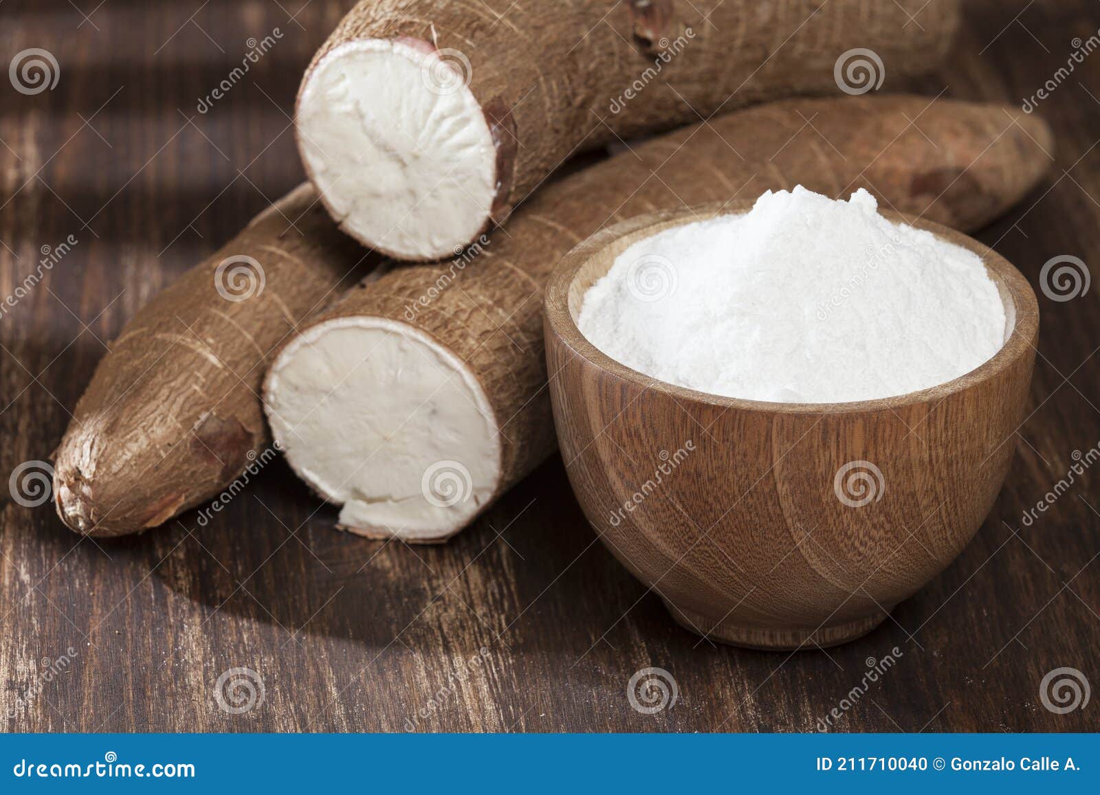 Organic Raw Cassava Root Starch - Manihot Esculenta Stock Photo - Image ...
