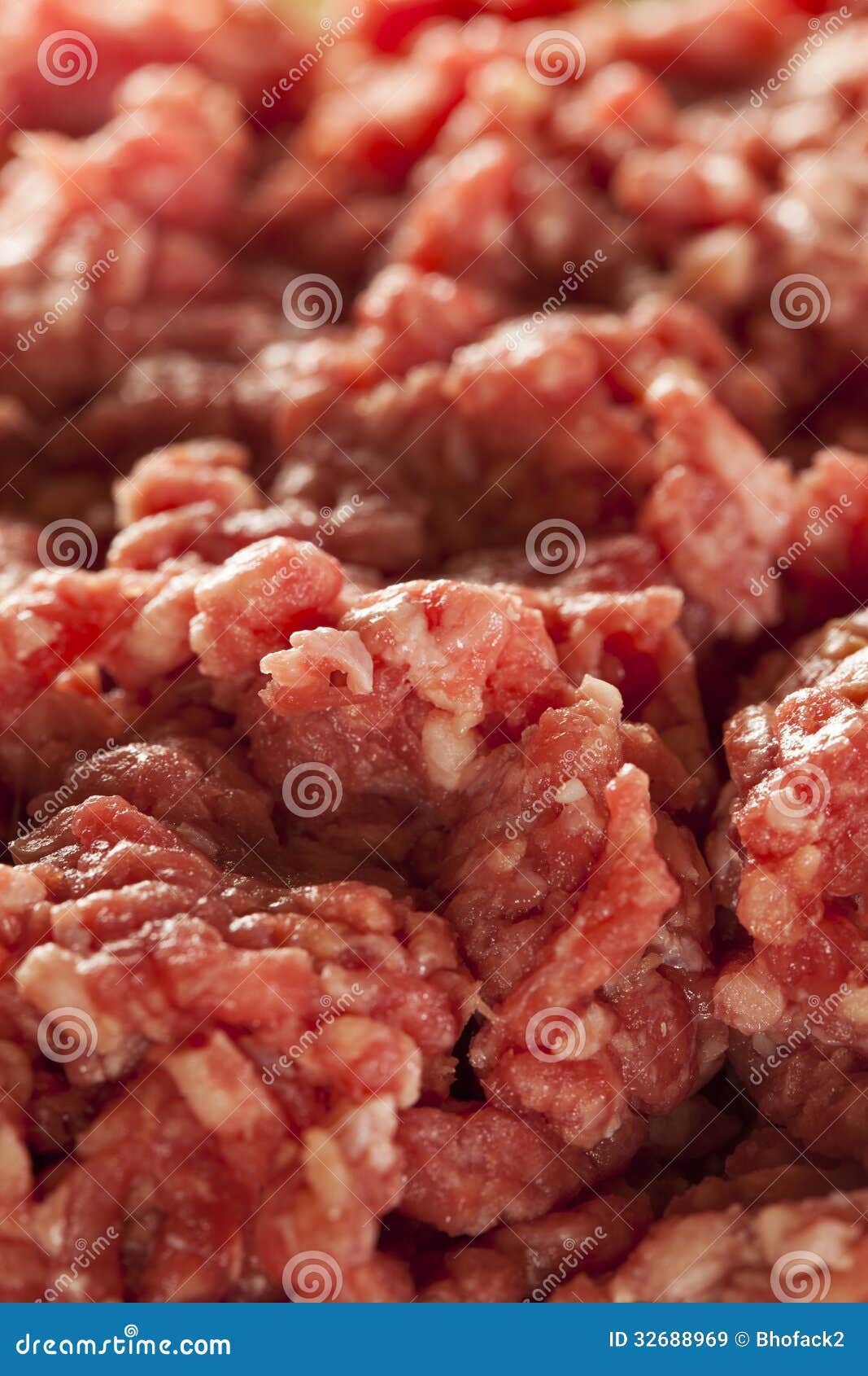 Organic Raw Grass Fed Ground Beef Stock Image - Image of gourmet, mince ...