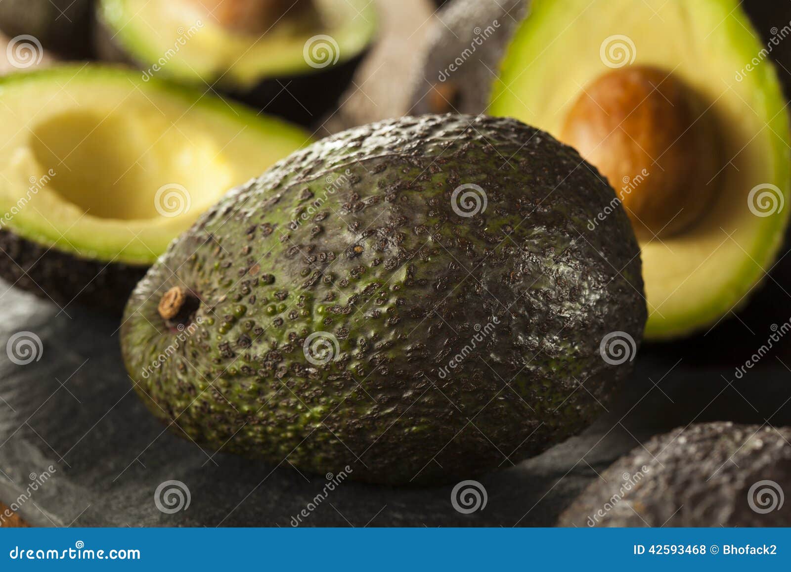 Organic Raw Green Avocados stock photo. Image of ripe - 42593468